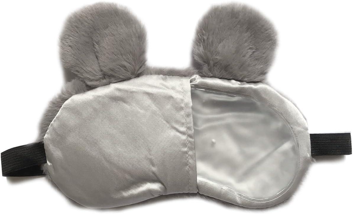 Cute 3D Rabbit Eye Mask with Gel Pad for Dry Eye and Puffy Eyes - Gray ...