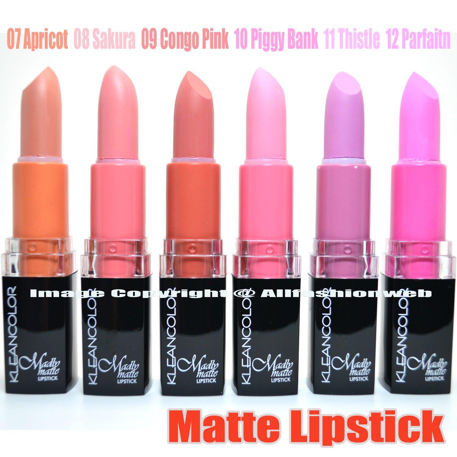 Kleancolor Madly Matte Lipstick Set: Bold, Vivid Pink & Apricot ...