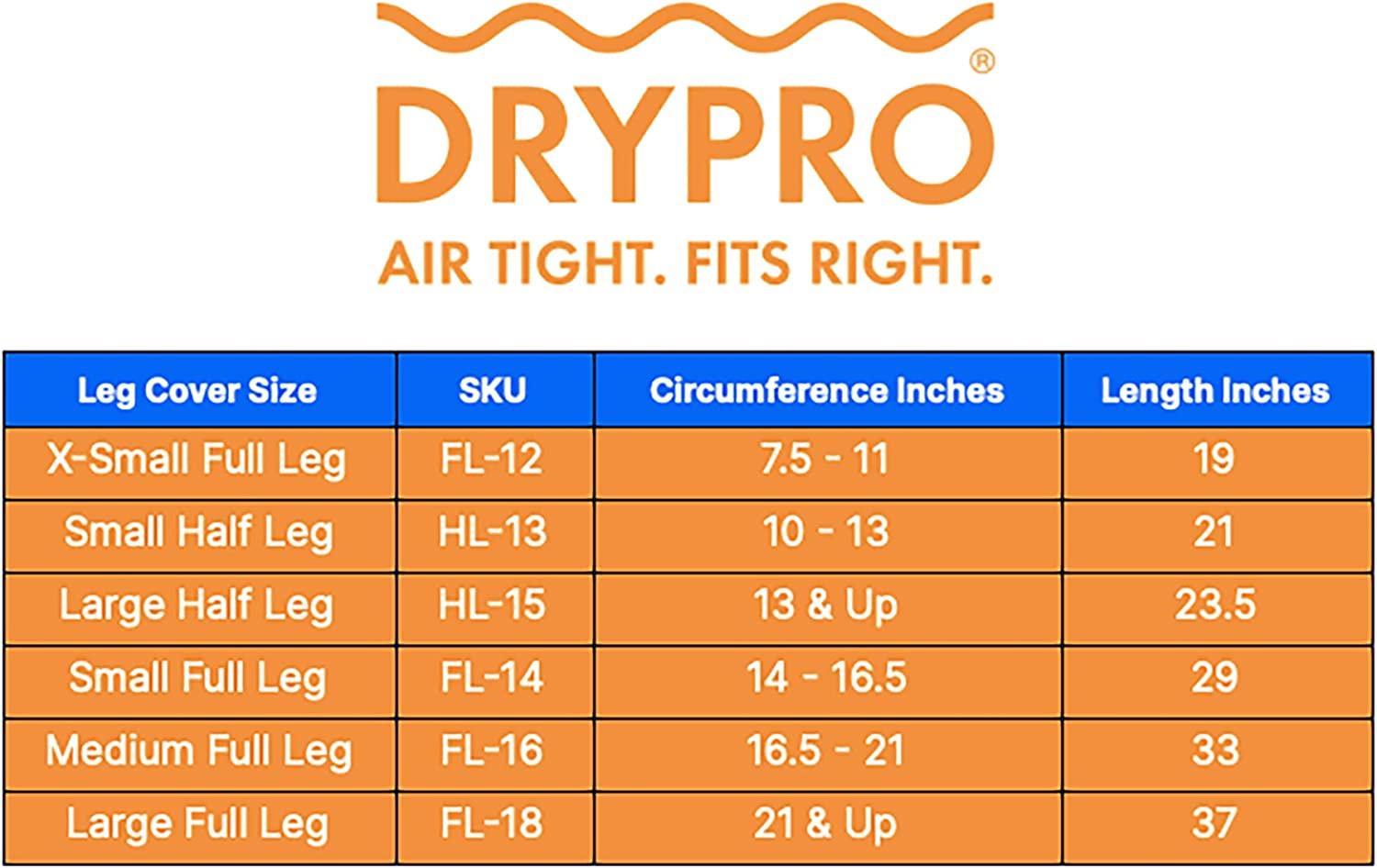DRYPRO Waterproof Leg Cast Cover - Full Leg - Large Size - Kids ...