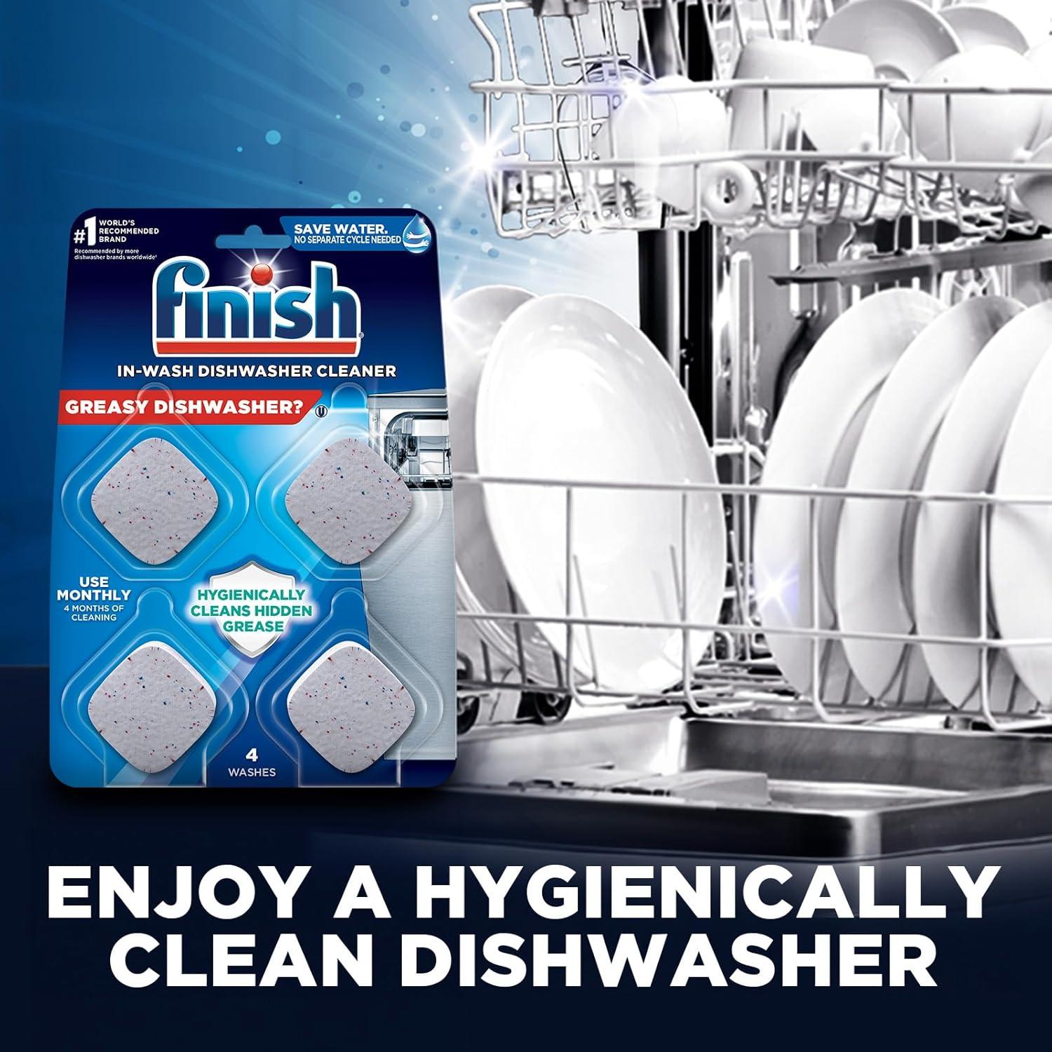 Finish in-Wash Dishwasher Cleaner - 3ct | Eliminate Hidden Grease ...