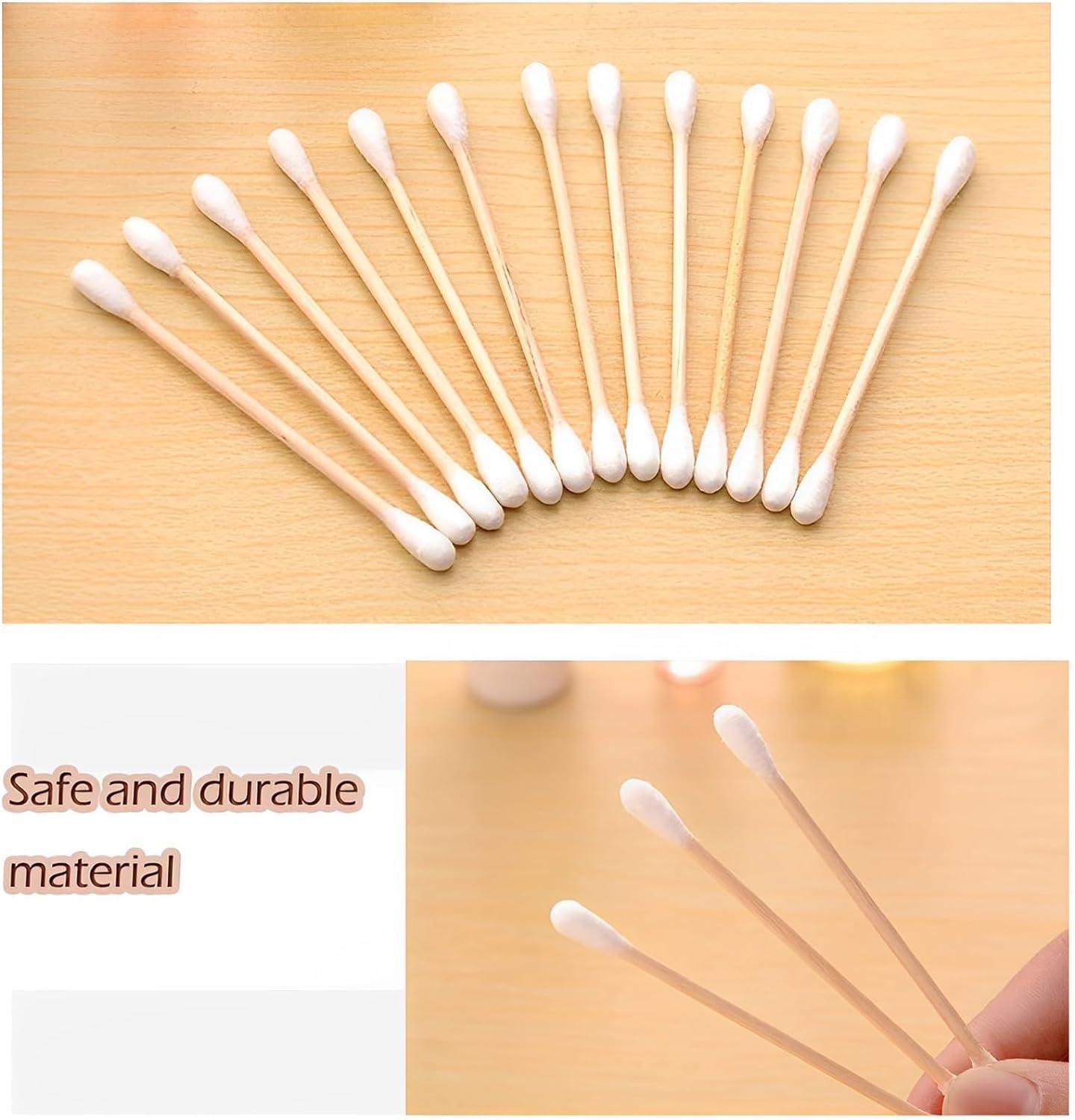 600 Pcs Biodegradable Bamboo Cotton Swabs for Ear & Makeup Cleaning ...