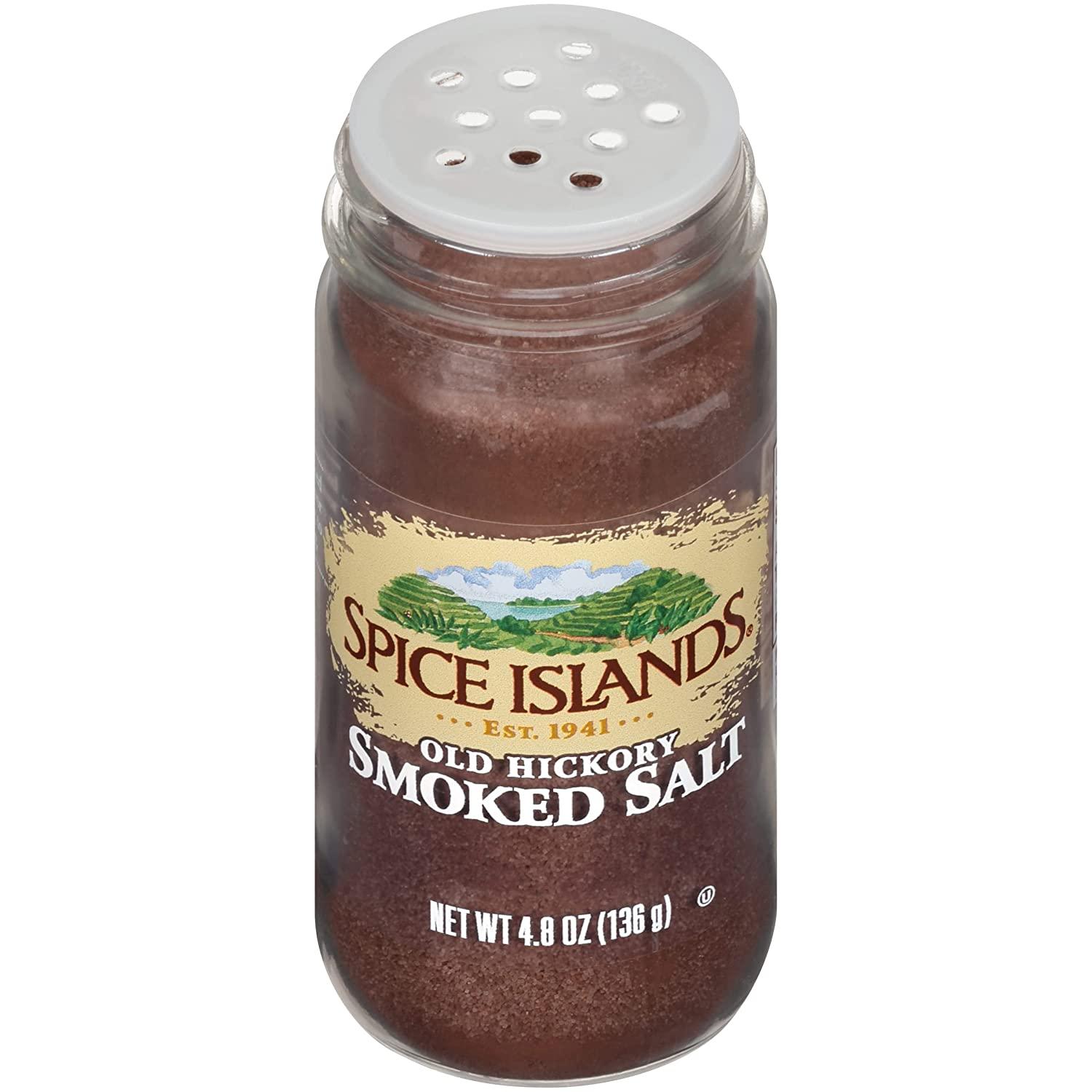 Spice Islands Old Hickory Smoked Salt 4.8oz - Premium Smoked Sea Salt ...
