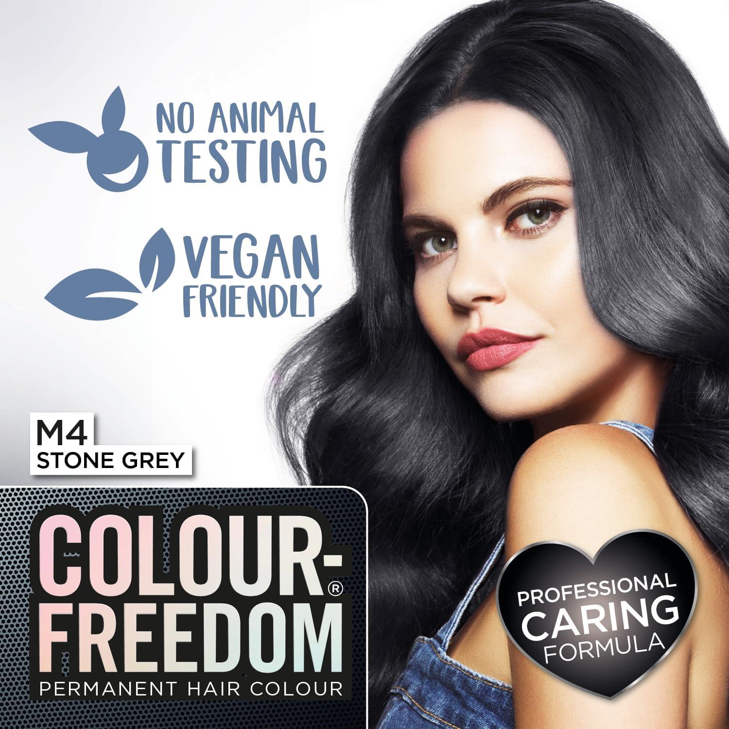 Colour Freedom Metallic Stone Grey Permanent Hair Dye with PurePlex ...