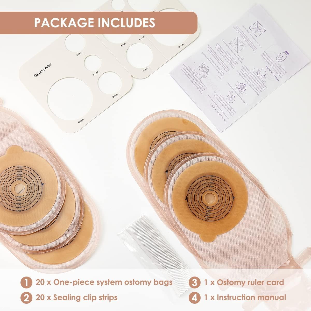 Magiin 20 Disposable Colostomy Bags - 15x27.5 cm Stoma Care Accessories ...