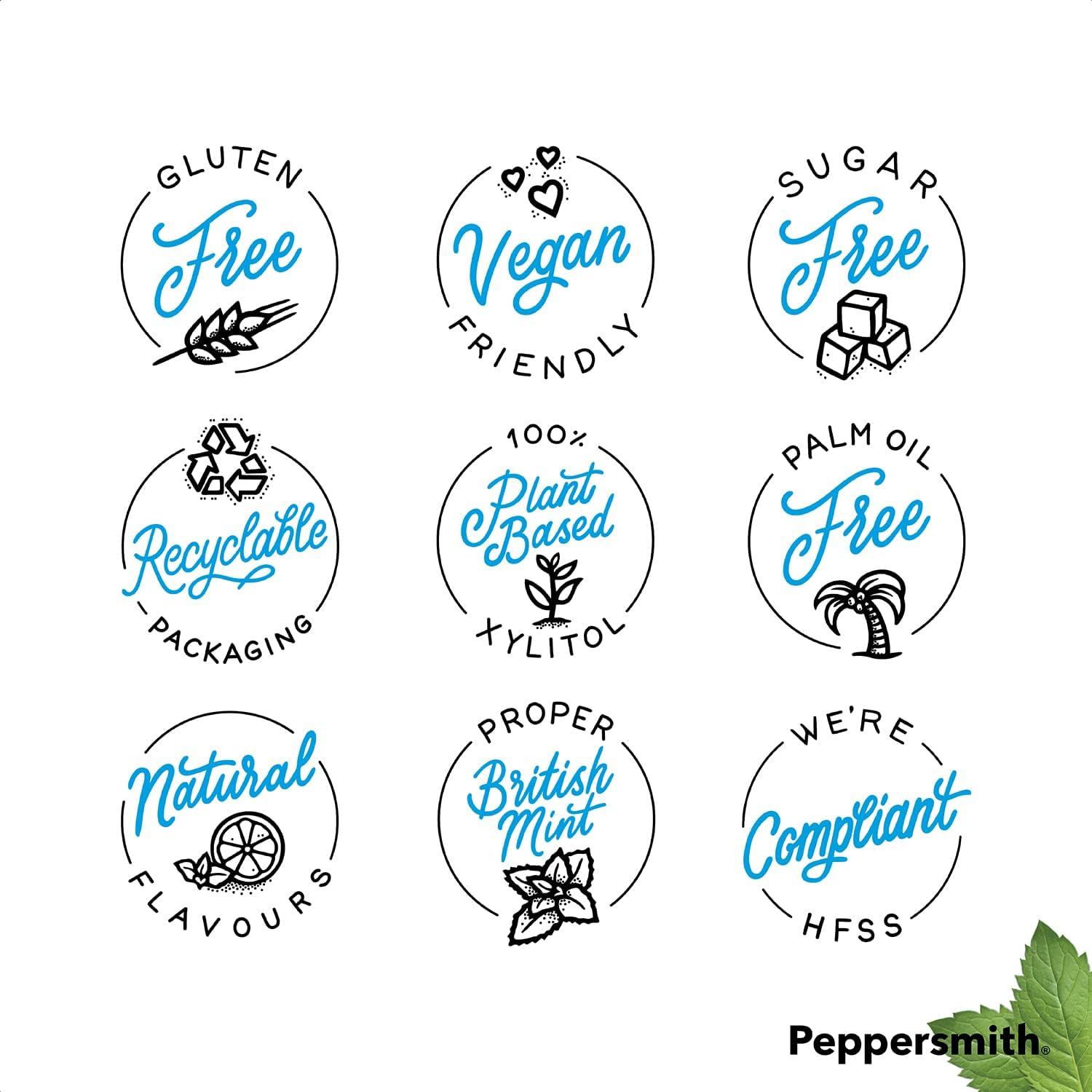 Peppersmith - Extra strong mints - Sugar-free mints - 100% vegetable ...