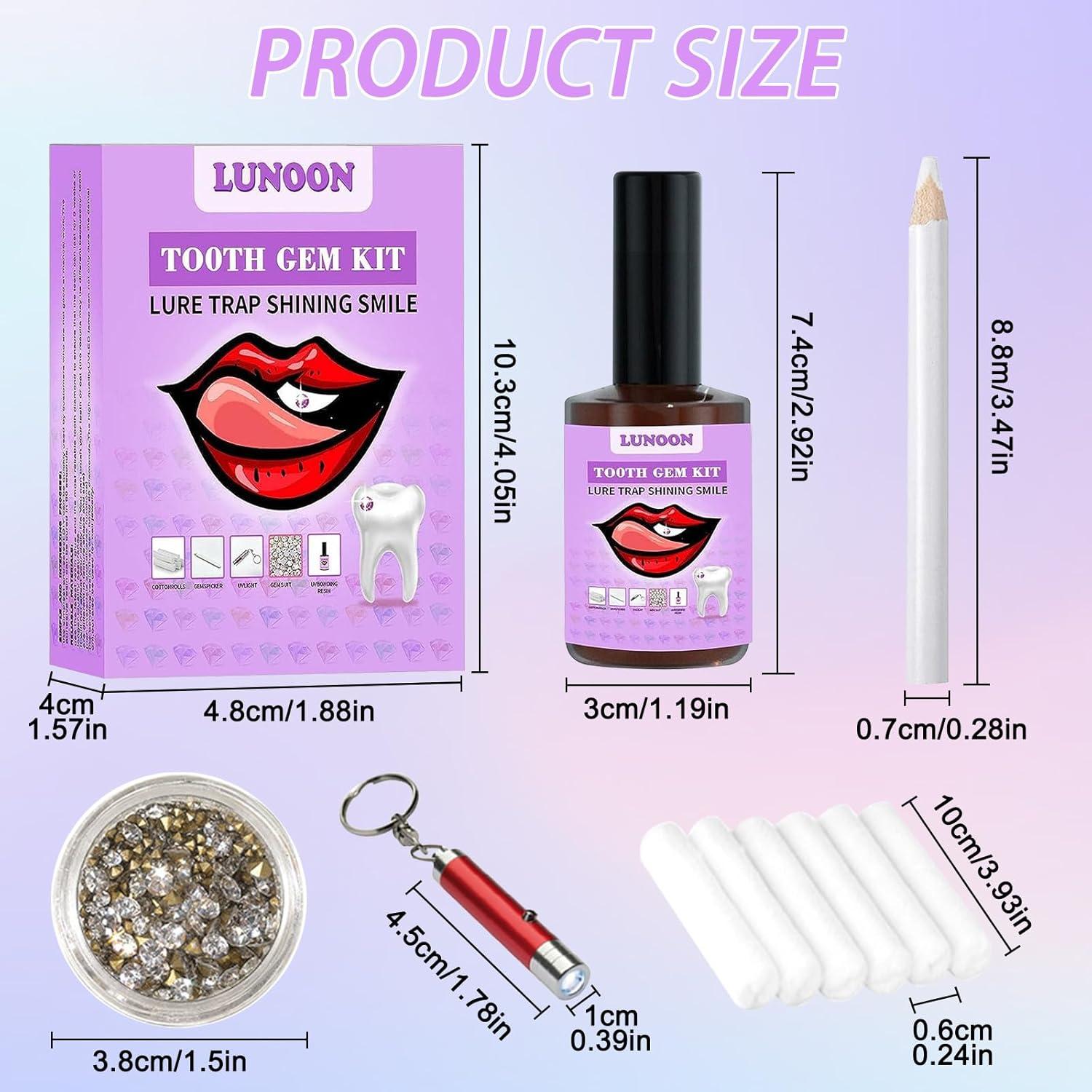 DIY Tooth Gemstone Kit - Create Stunning Tooth Jewelry with Glue & 5 ...