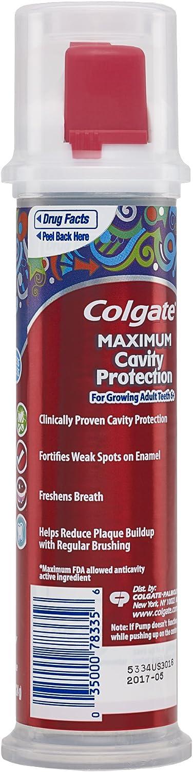 Colgate Kids Toothpaste Pump 4.4 oz | Maximum Cavity Protection | Buy ...