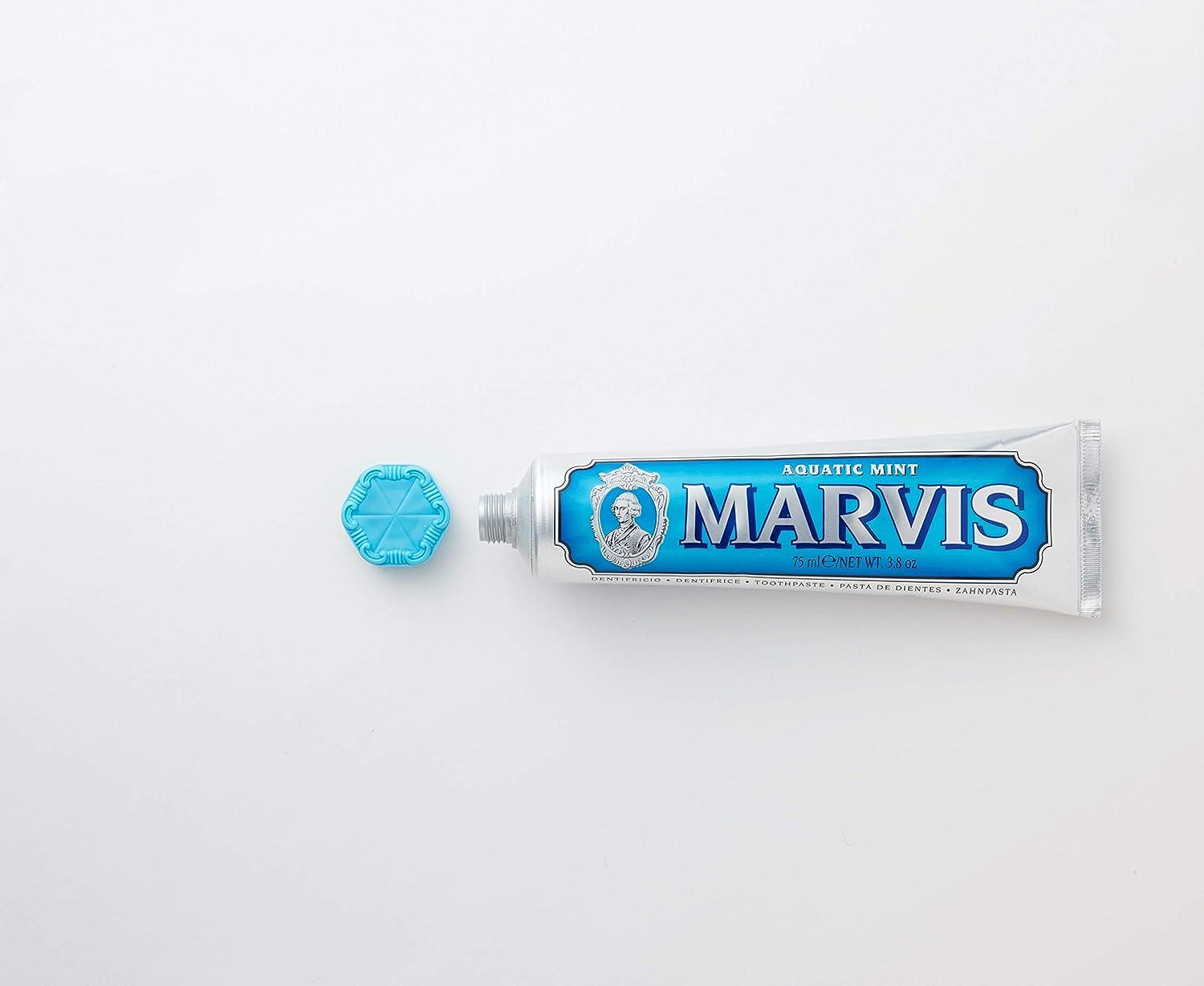 Marvis Aquatic Mint Toothpaste 3.8 oz - Fresh Breath & Healthy Teeth ...