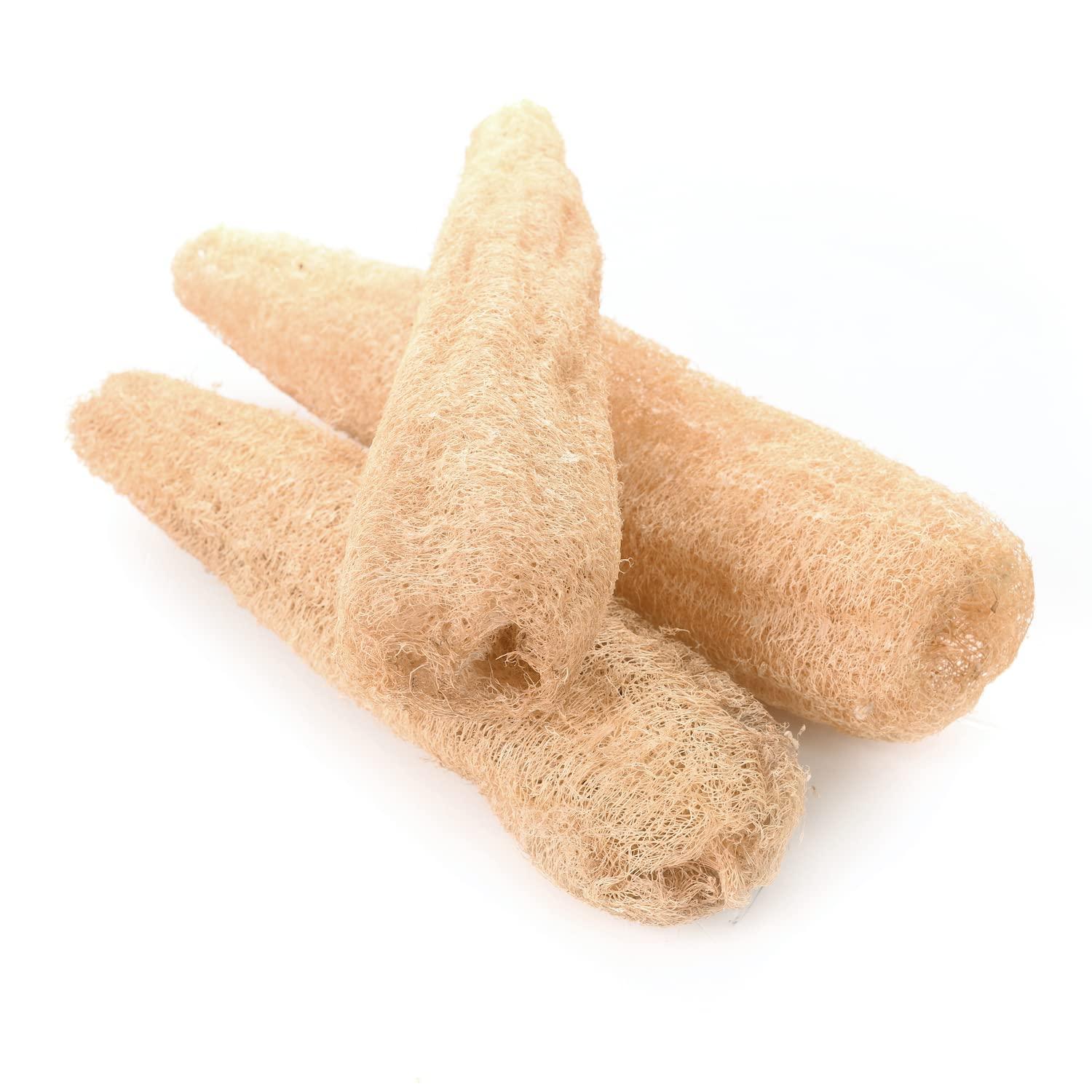 3 Pack Natural Loofah Exfoliating Body Sponges - Eco-Friendly ...