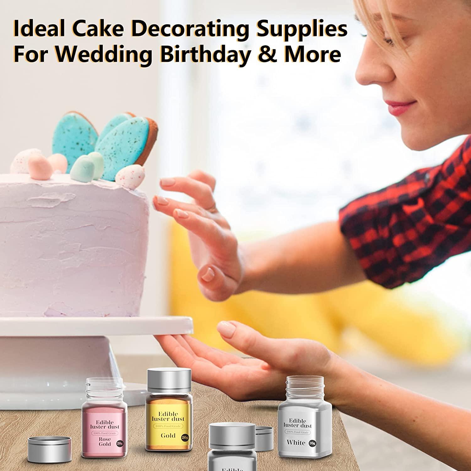 Jelife Rose Gold Edible Luster Dust - 20 grams Food Grade Cake Dust ...