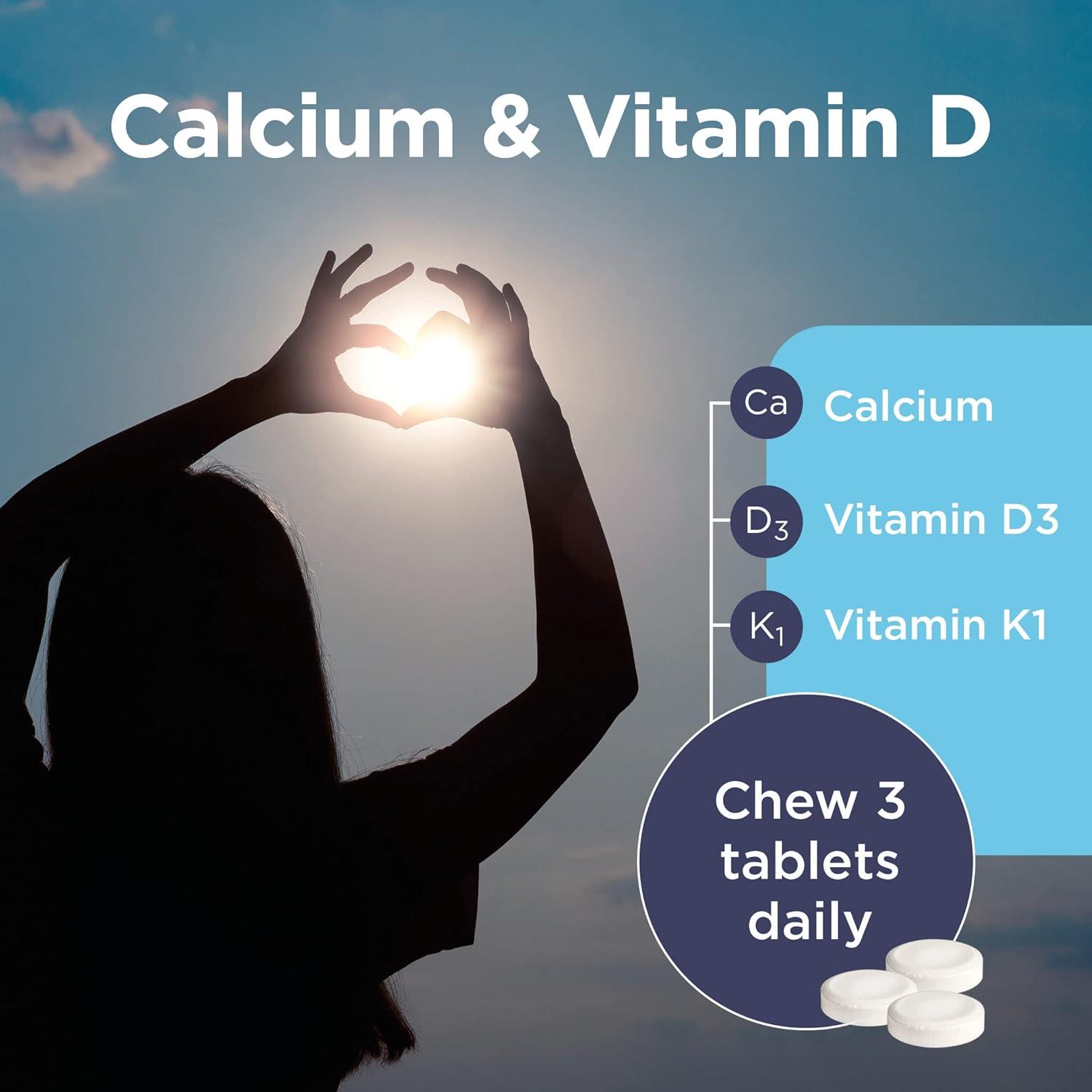 Healthspan Calcium & Vitamin D (240 Chewable Tablets) | High Strength ...