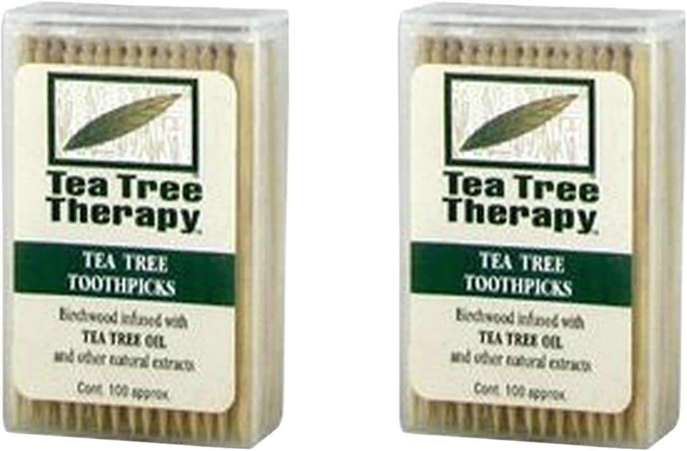 Tea Tree Therapy Tea Tree & Menthol Toothpicks (100 Count) - 2-Pack ...