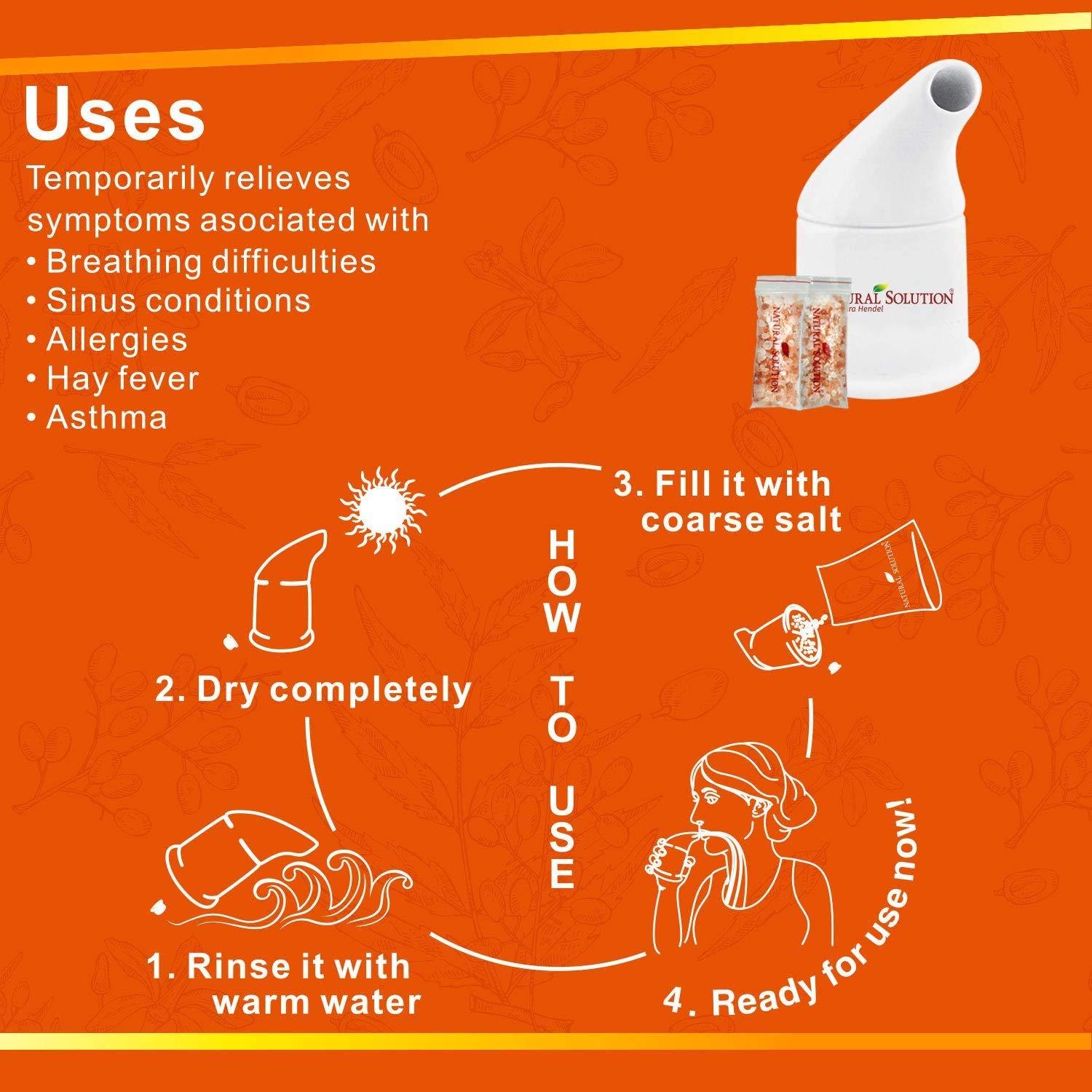 Himalayan Pink Salt Ceramic Salt Inhaler - Natural Solution Nasal ...