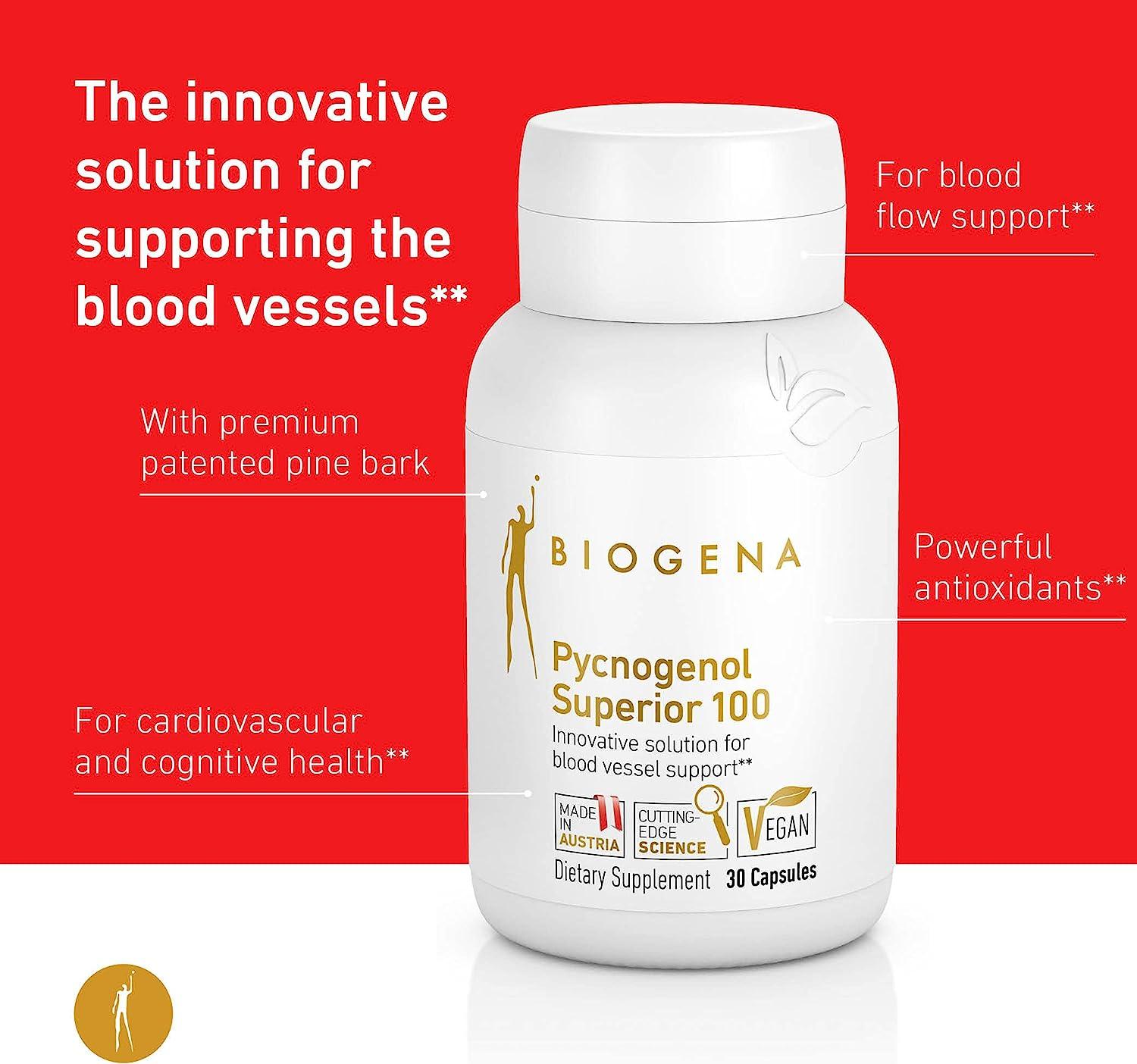 Biogena Pycnogenol 100mg: French Maritime Pine Bark Extract for ...