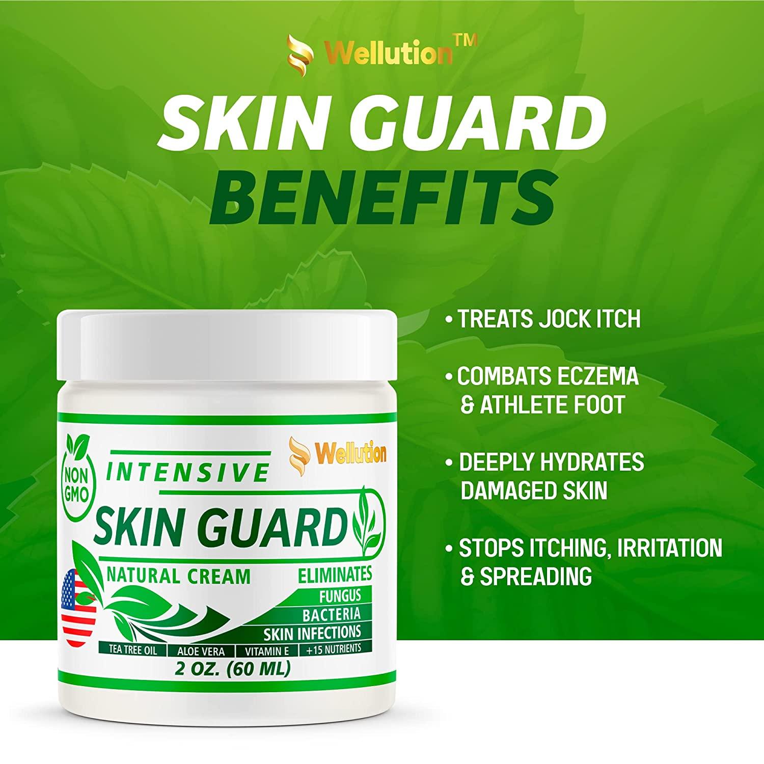 Wellution Skin Guard Cream with Tea Tree Oil, Aloe Vera & Vitamin E ...