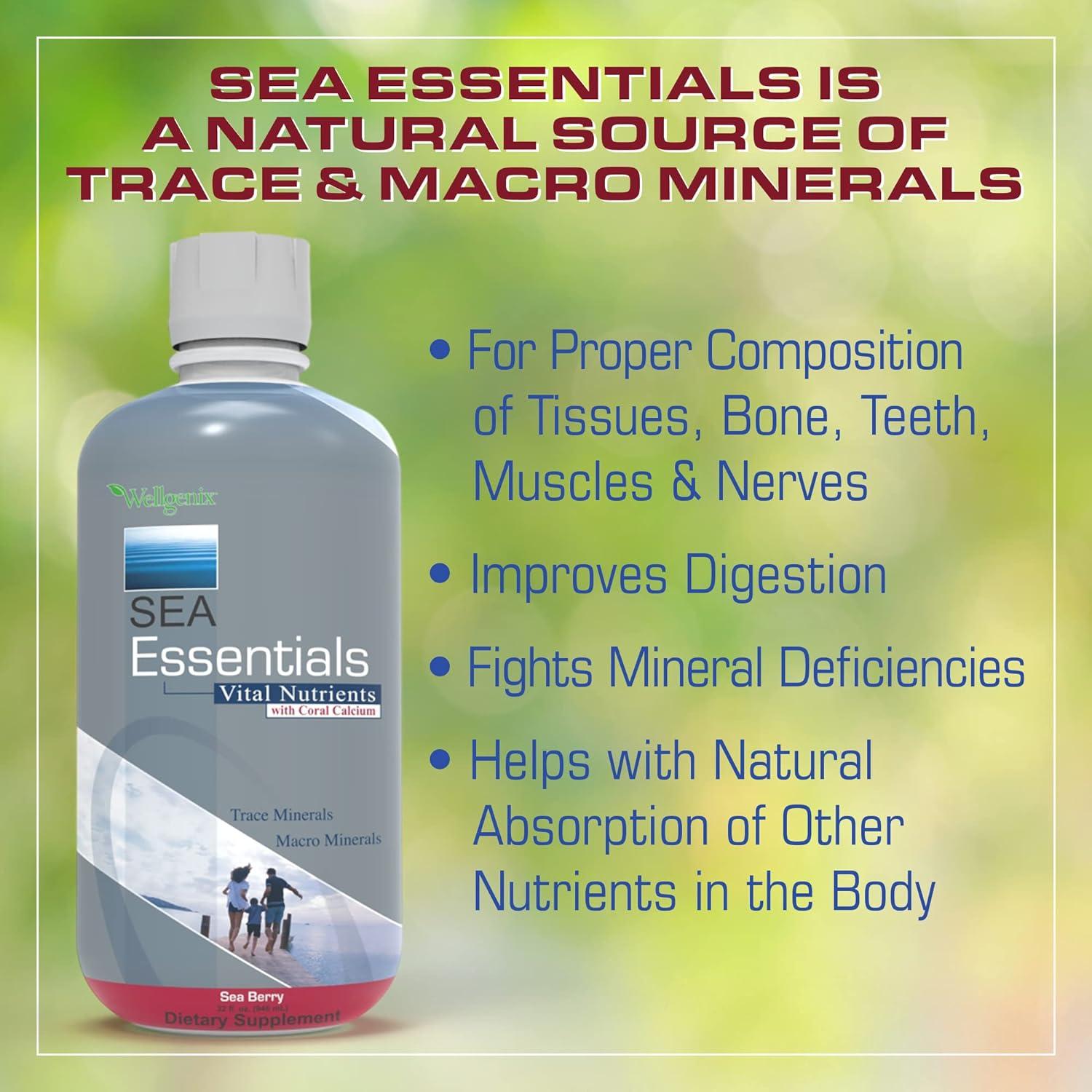 Sea Essentials Coral Calcium Liquid Vitamin 32oz - 2 Pack, High ...
