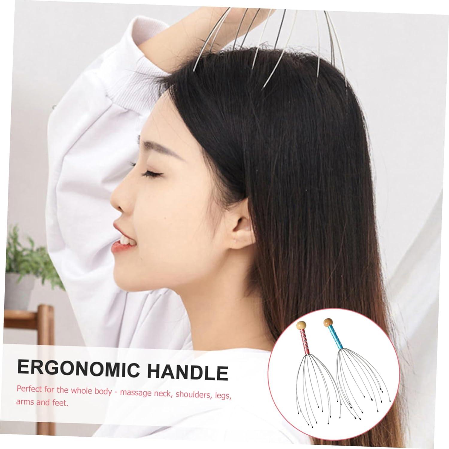 Buy Minkissy 6-Piece Stainless Steel Scalp Massage Tool Set - Octopus ...