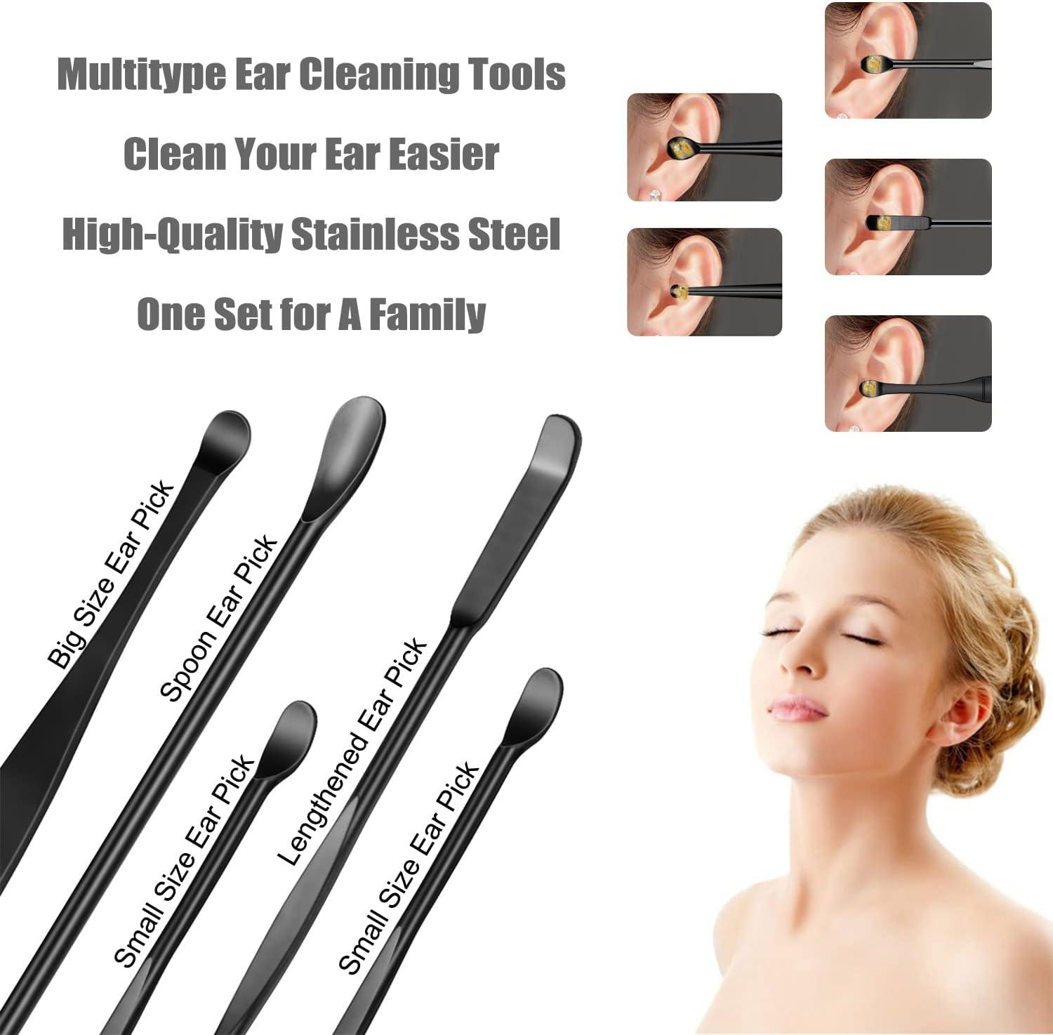 Stainless Steel Ear Wax Removal Kit - Flexible Design Ear Pick for Ear ...