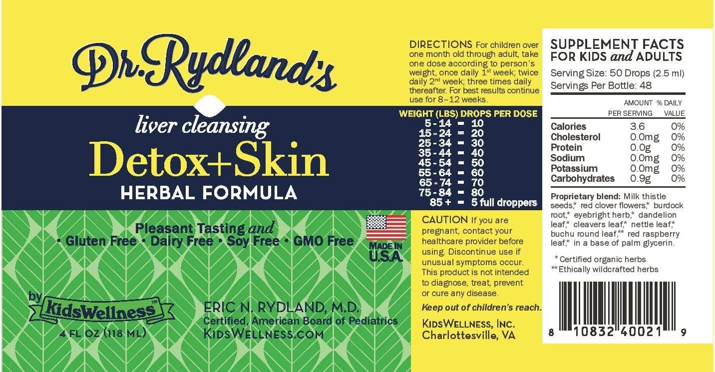 KidsWellness Dr. Rydland's Herbal Detox & Skin Supplement | Eczema ...