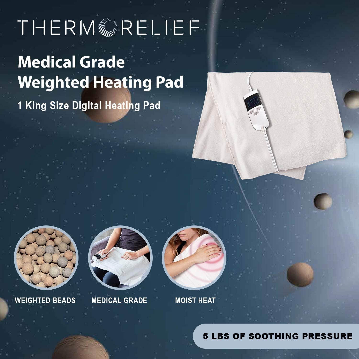 ThermoRelief Extra Hot Moist Heating Pad - Auto Shut Off for Cramps ...