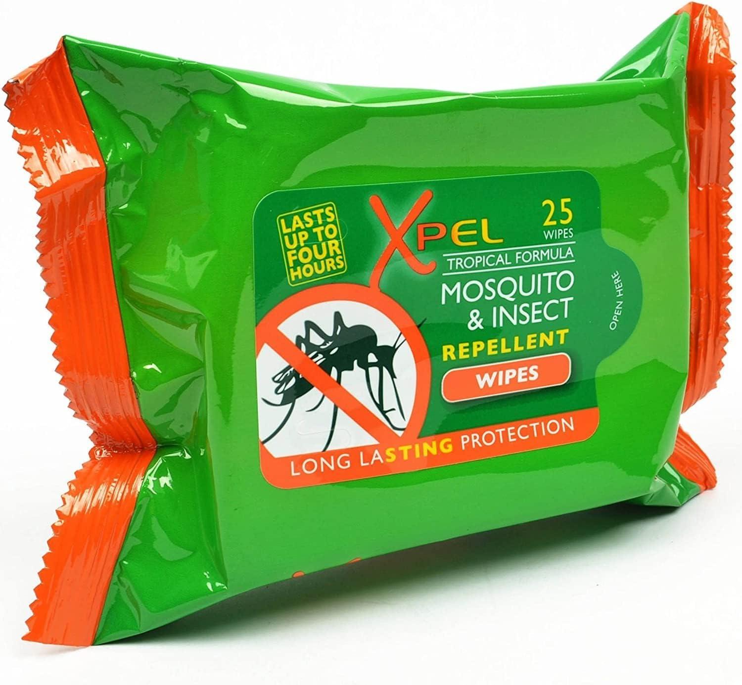 VONRUSS-UK Sensitive DEET-Free Insect Repellent Wipes by Xpel - Long ...