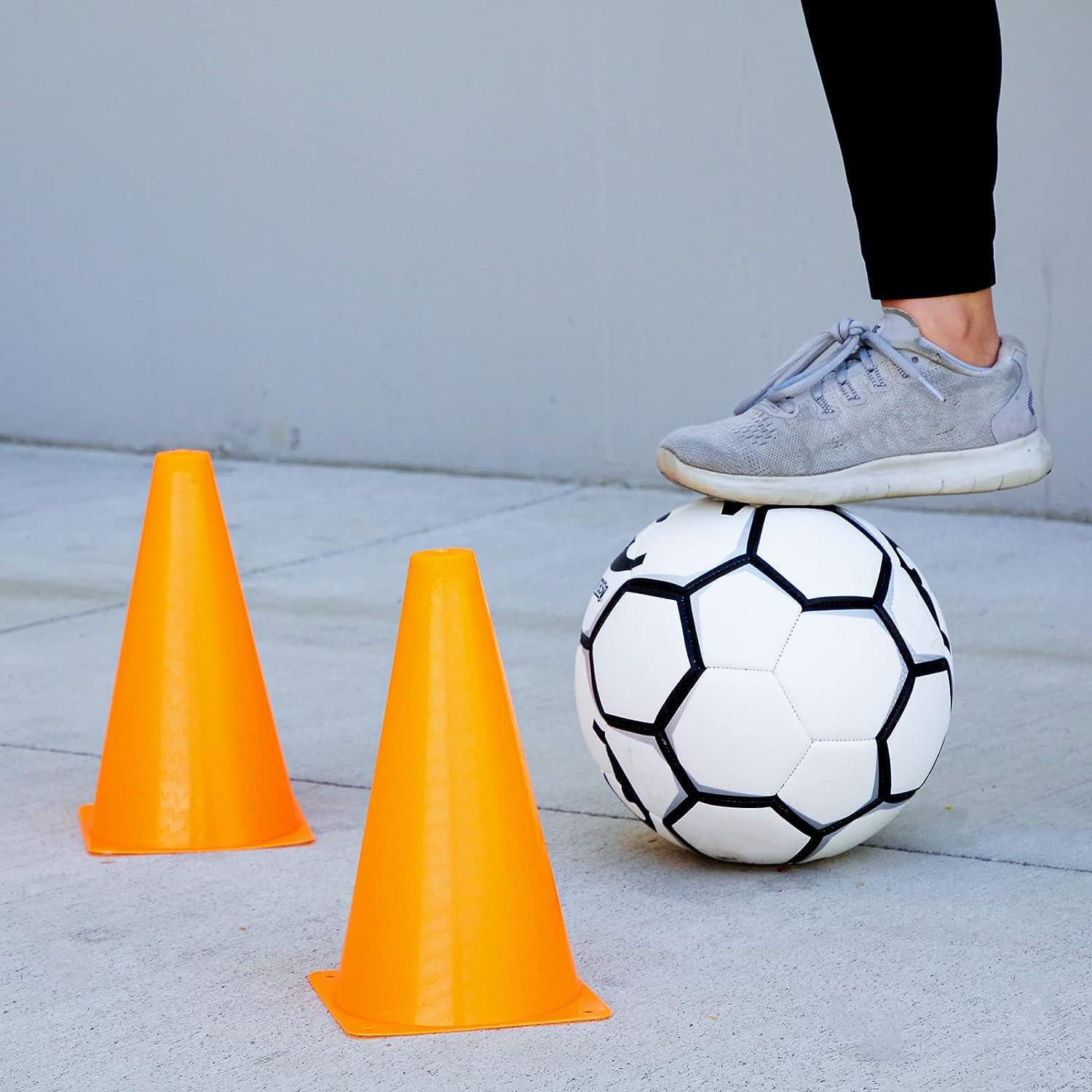 Orange Plastic Cones for Speed & Agility Training (9 In, 20 Pack ...