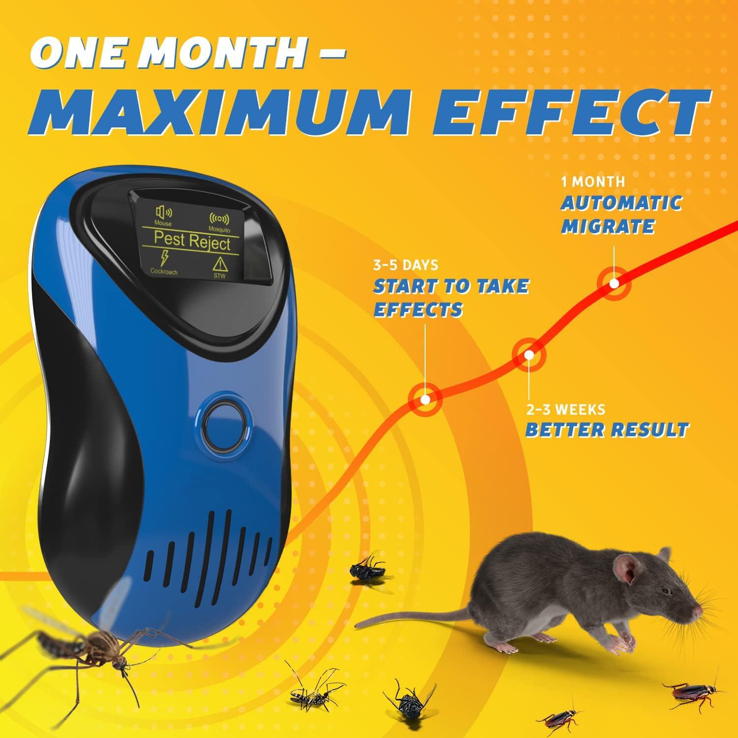 2023 Powerful Ultrasonic Pest Repeller with LCD - Indoor/Outdoor Rodent ...