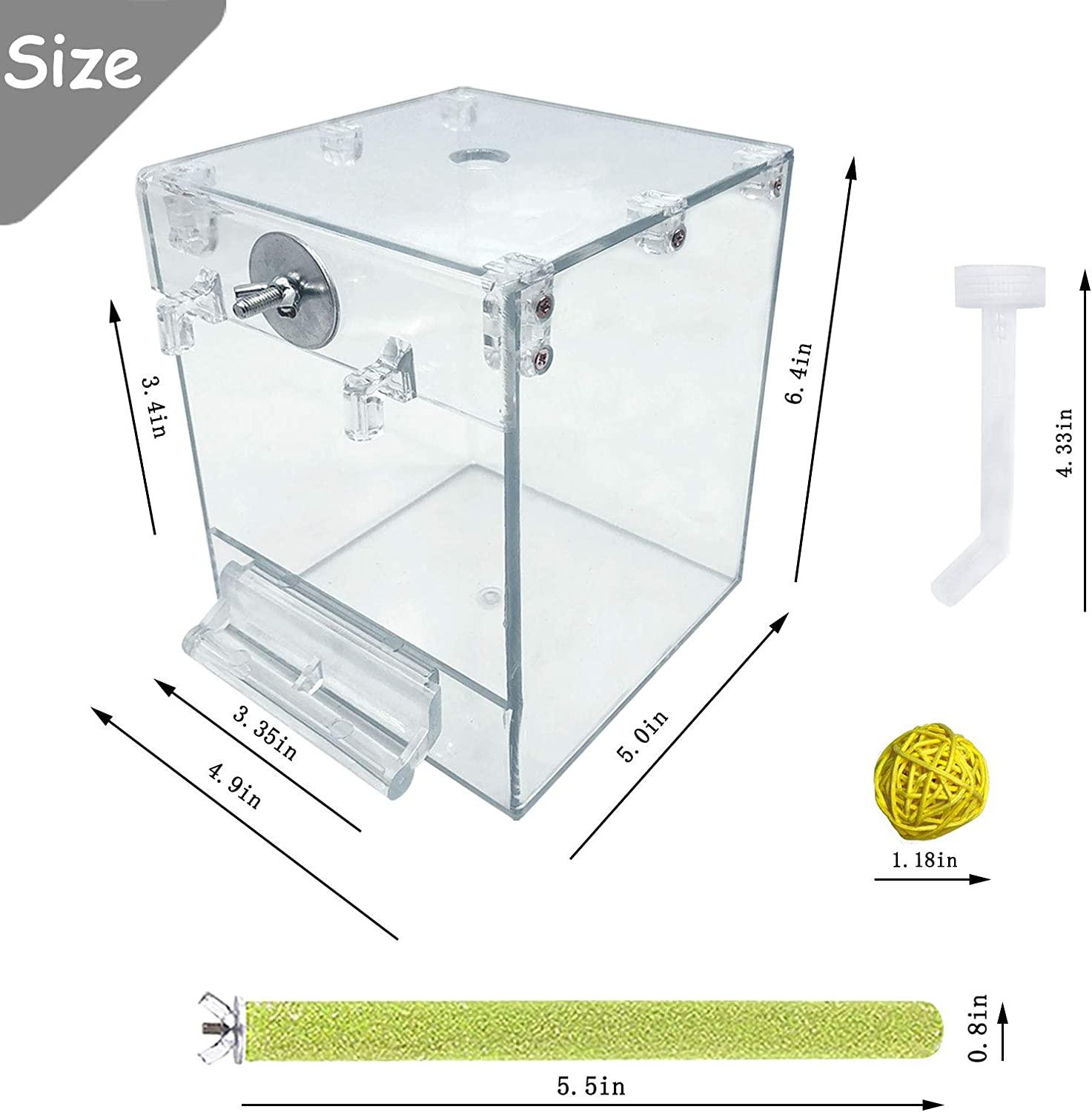 Tfwadmx Bird Bath for Cage - Parrot, Parakeet, Lovebirds, Conure ...