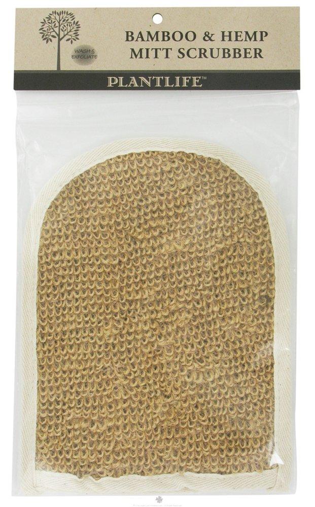 Plantlife Hemp & Bamboo Mitt Scrubber - Eco-Friendly Adjustable Fit for ...