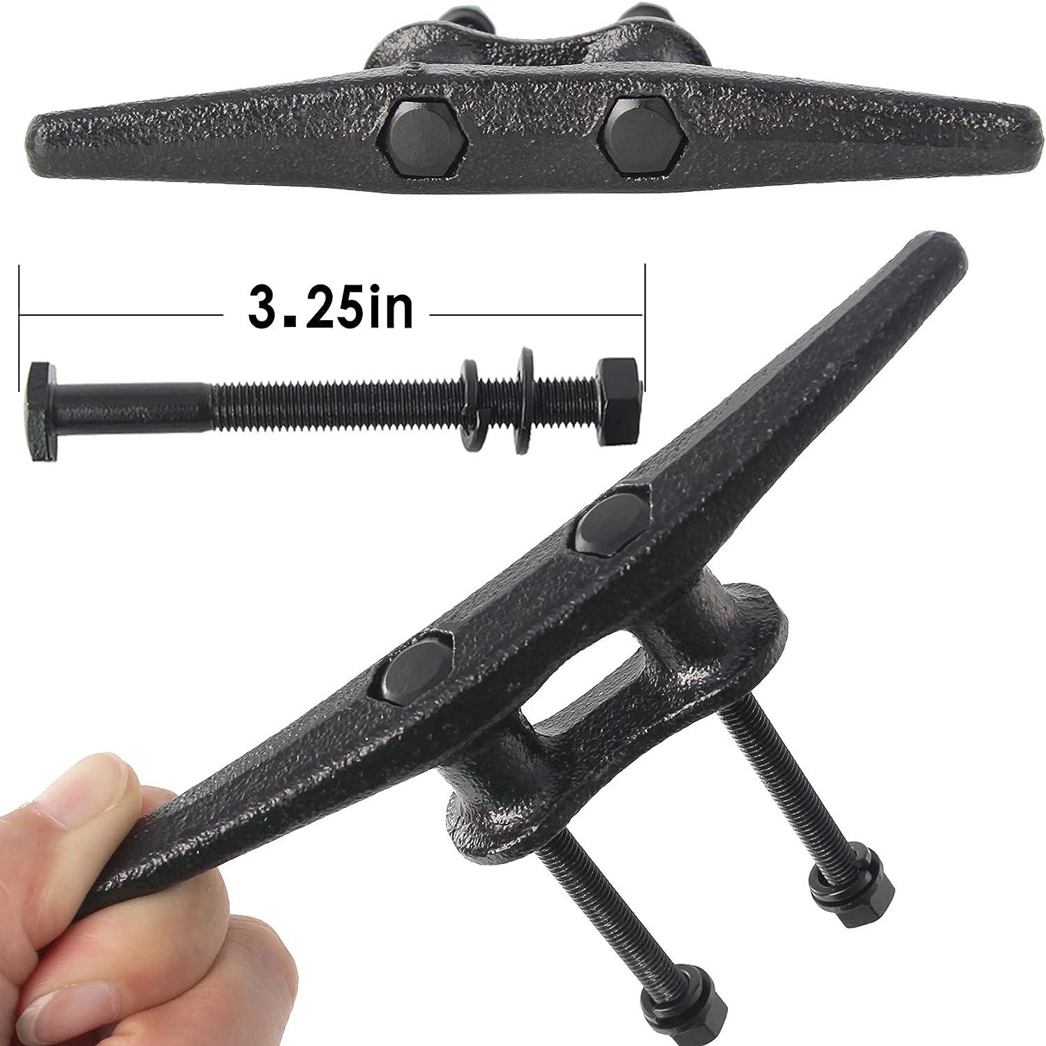 VEITHI 6-inch Boat Cleat - Electrophoretic Coated Black Dock Cleats (4 ...