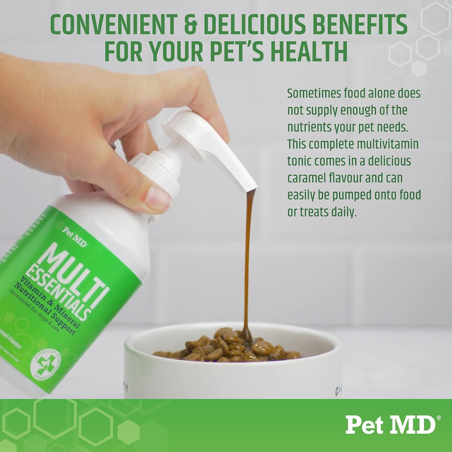 Pet MD Multi Essentials Complete Multivitamin for Dogs & Cats - Vitamin ...