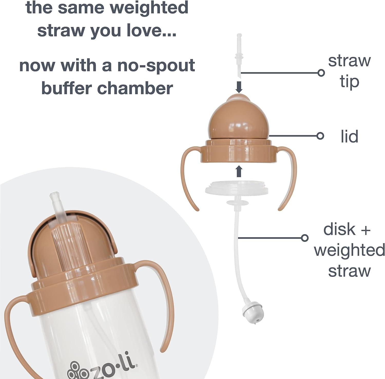 ZoLi BOT 2.0 Weighted Straw Sippy Cup in Sandstone Tan | Toddler ...