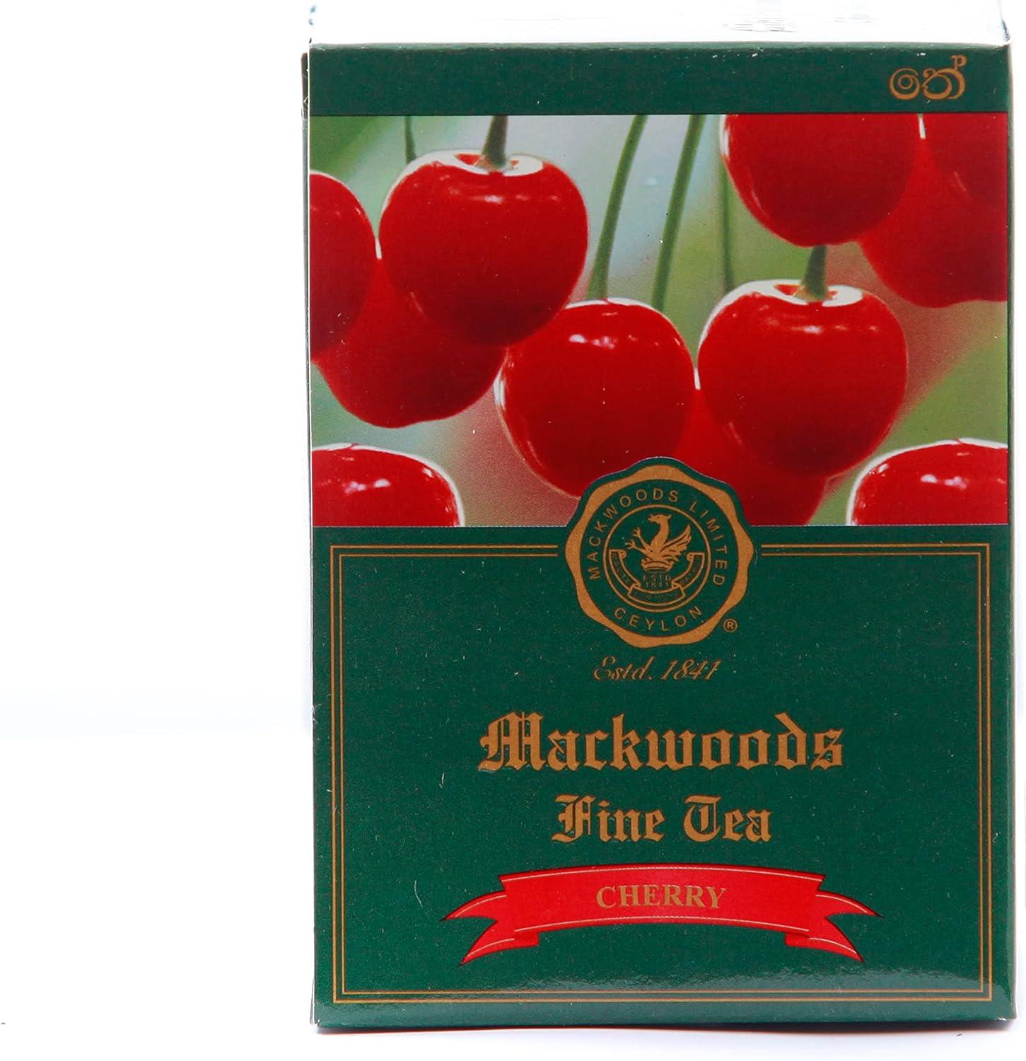 MACKWOODS CHERRY FLAVOURED SINGLE ESTATE BLACK TEA IN 25 ENVELOPED TEA ...