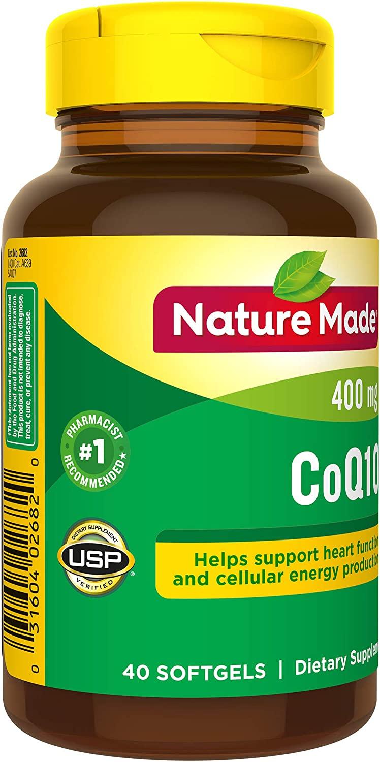 Nature Made CoQ10 400mg Softgels - Heart Health Support Supplement - 40 ...