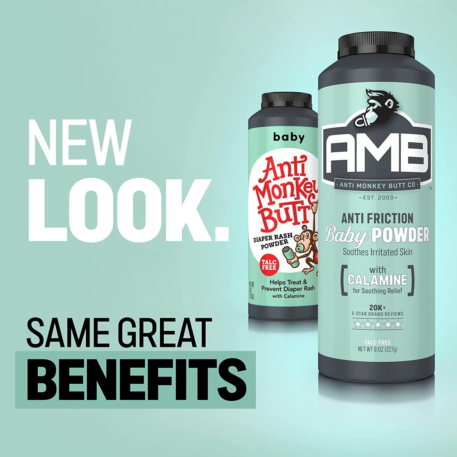 Anti Monkey Butt Baby Powder - Talc-Free Cornstarch Formula, Prevents ...