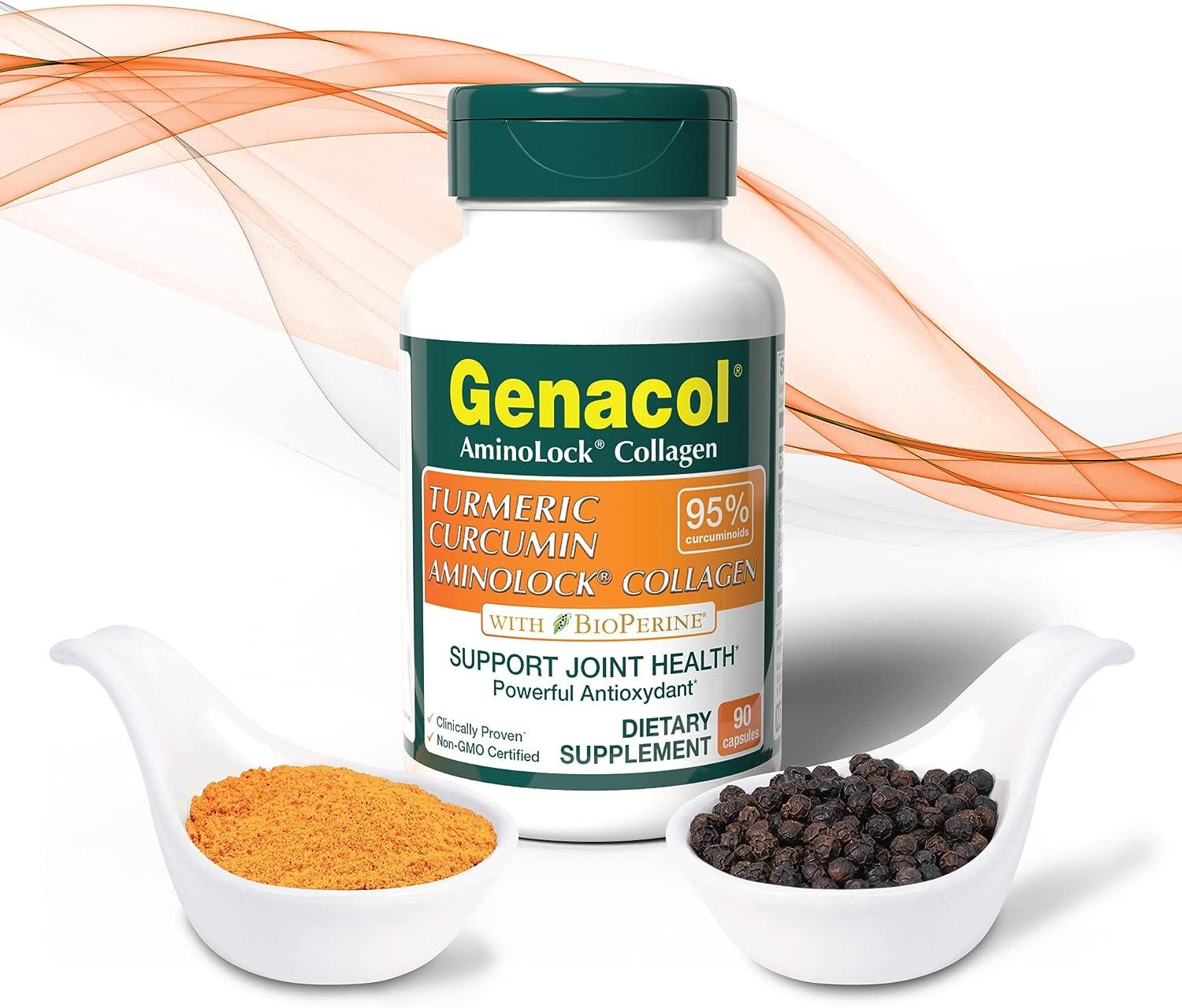 Genacol Turmeric Curcumin Collagen Supplement with 95% Curcuminoids ...