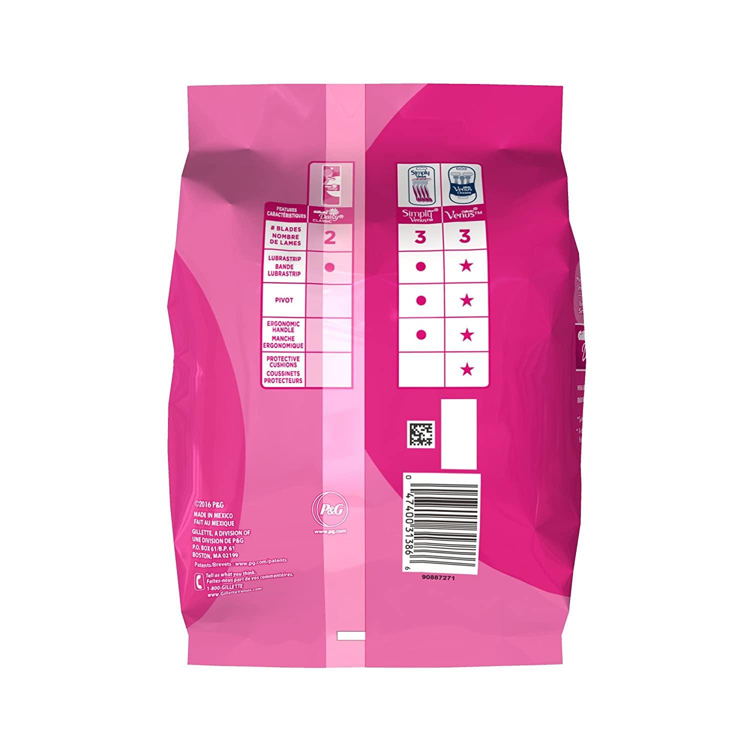 Gillette Venus Daisy Classic Disposable Razors for Women - 18ct Pack ...