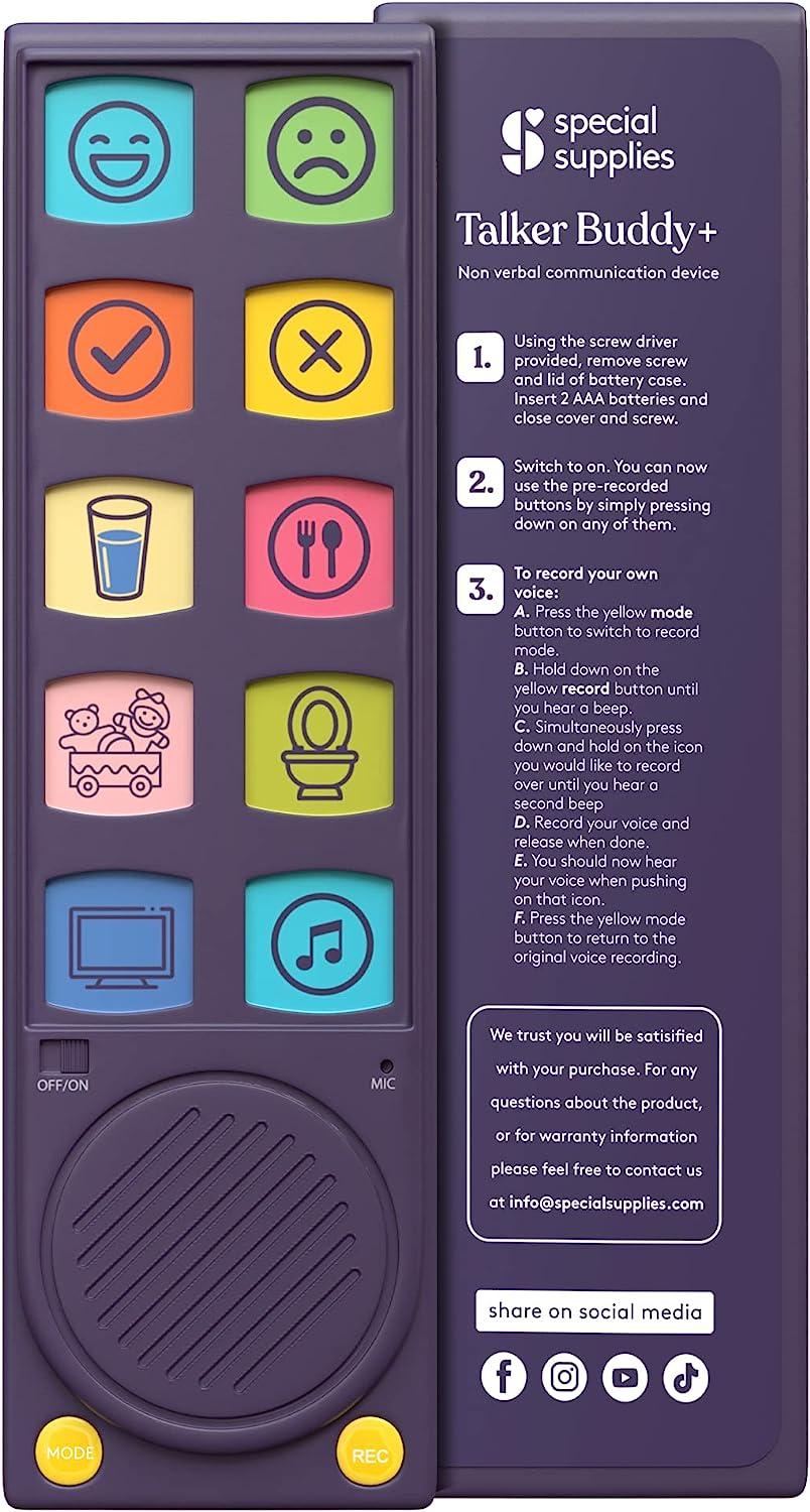 Special Supplies AAC Communication Device Speech Therapy Talker Buddy ...