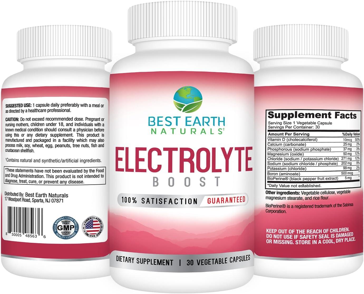 Buy Best Earth Naturals Electrolyte Support Supplement - Vitamin D ...