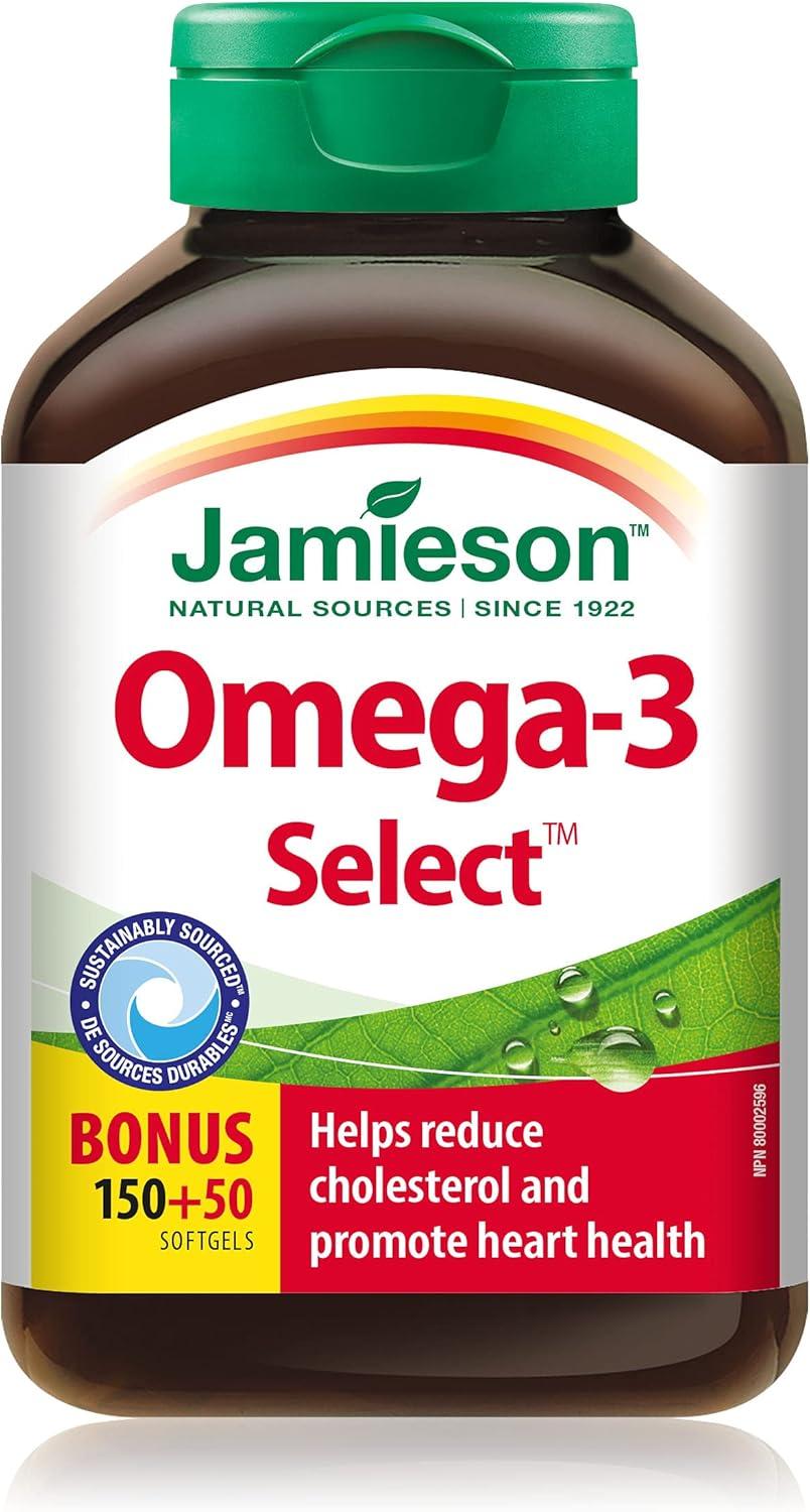 Omega-3 Select 1 000 mg & Vitamin D3 1 000 IU 240 Count (Pack of 1 ...