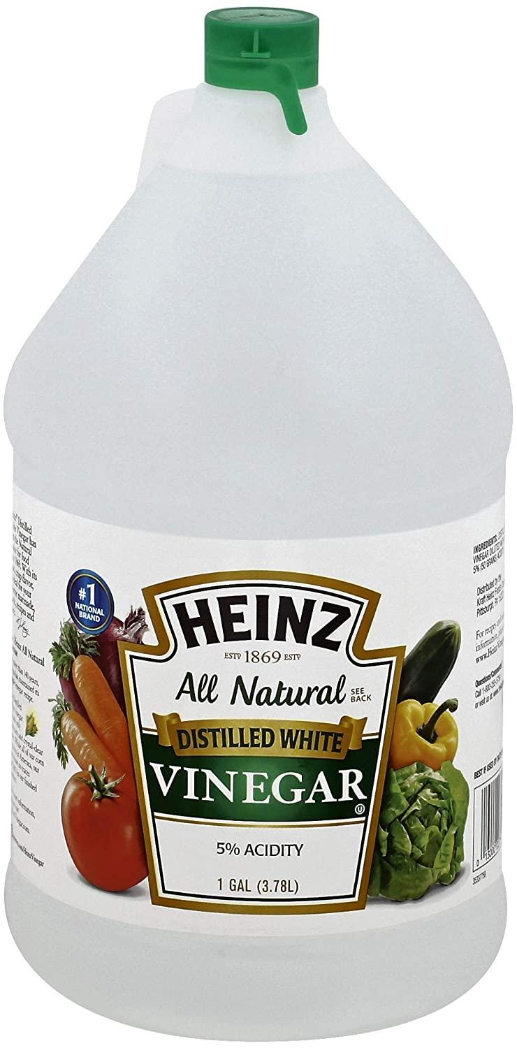Heinz All Natural Distilled White Vinegar 5% Acidity 1 Gallon Jug (Pack ...