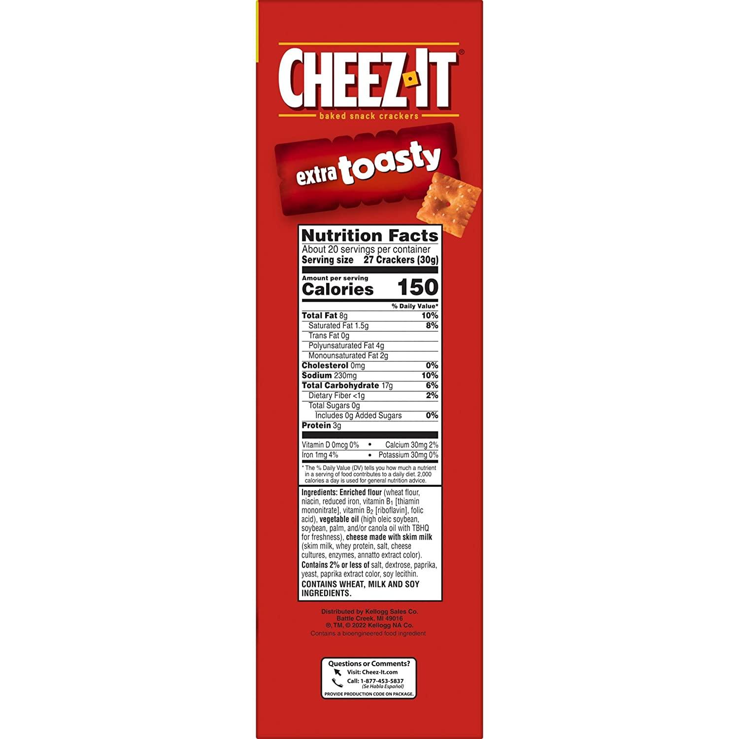 Cheez-It Extra Toasty Cheese Crackers 21oz - Perfect Office and Kids ...