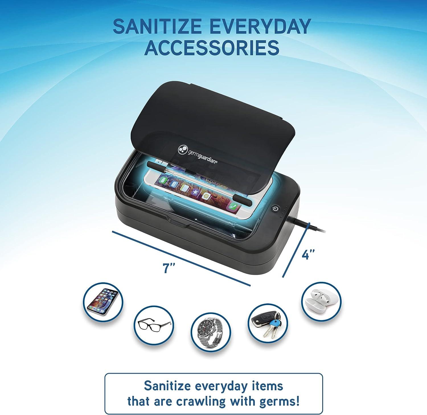 GermGuardian GG900 UV-C Portable Phone Sanitizer - Total Clean Cycle ...