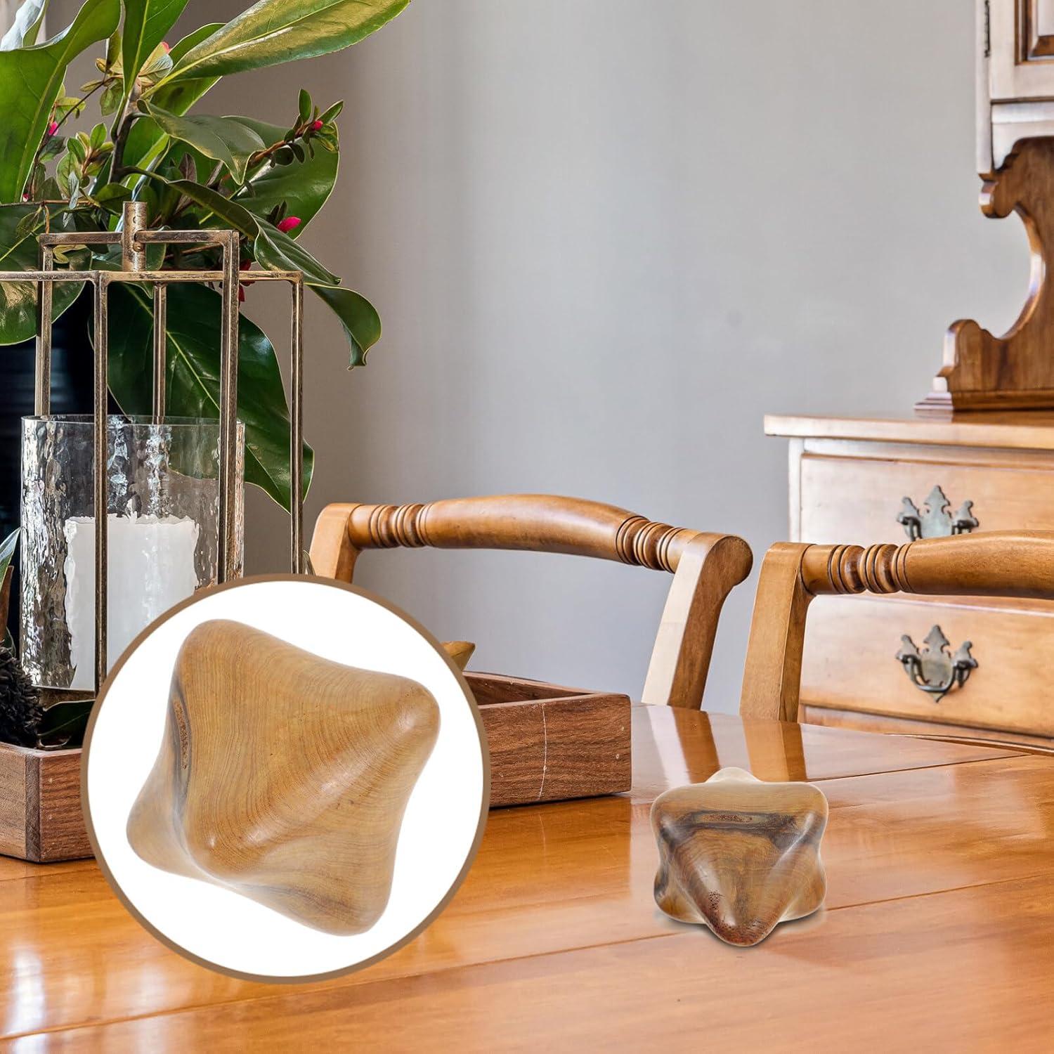 Hexagonal Hand Massage Ball - Wooden Palm Acupuncture & Trigger Point ...