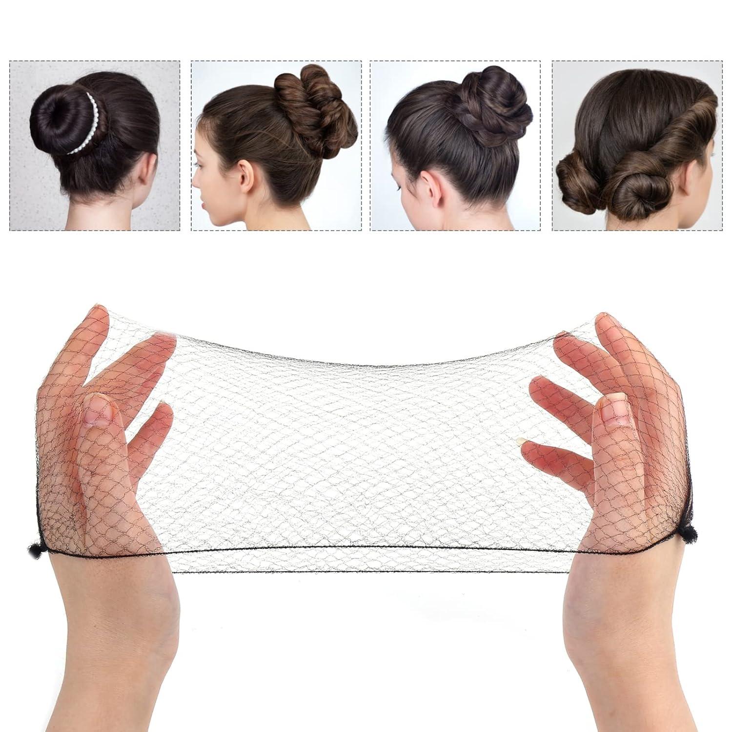 Prasacco Hair Net 20 Pcs Individual Package - Reusable Nylon Hair Nets ...