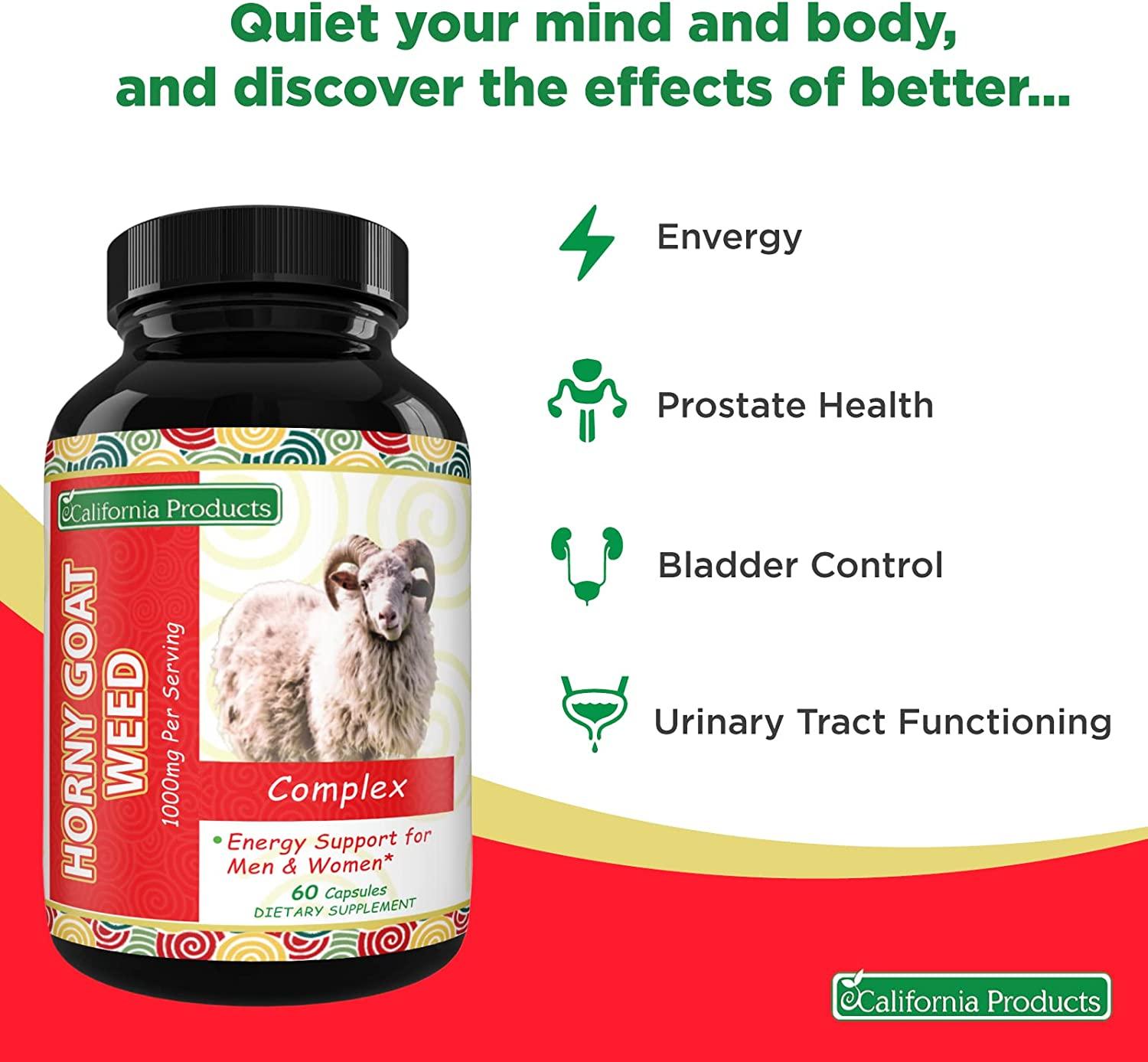 Horny Goat Weed Herbal Extracts for Men and Women - Energy Support with ...