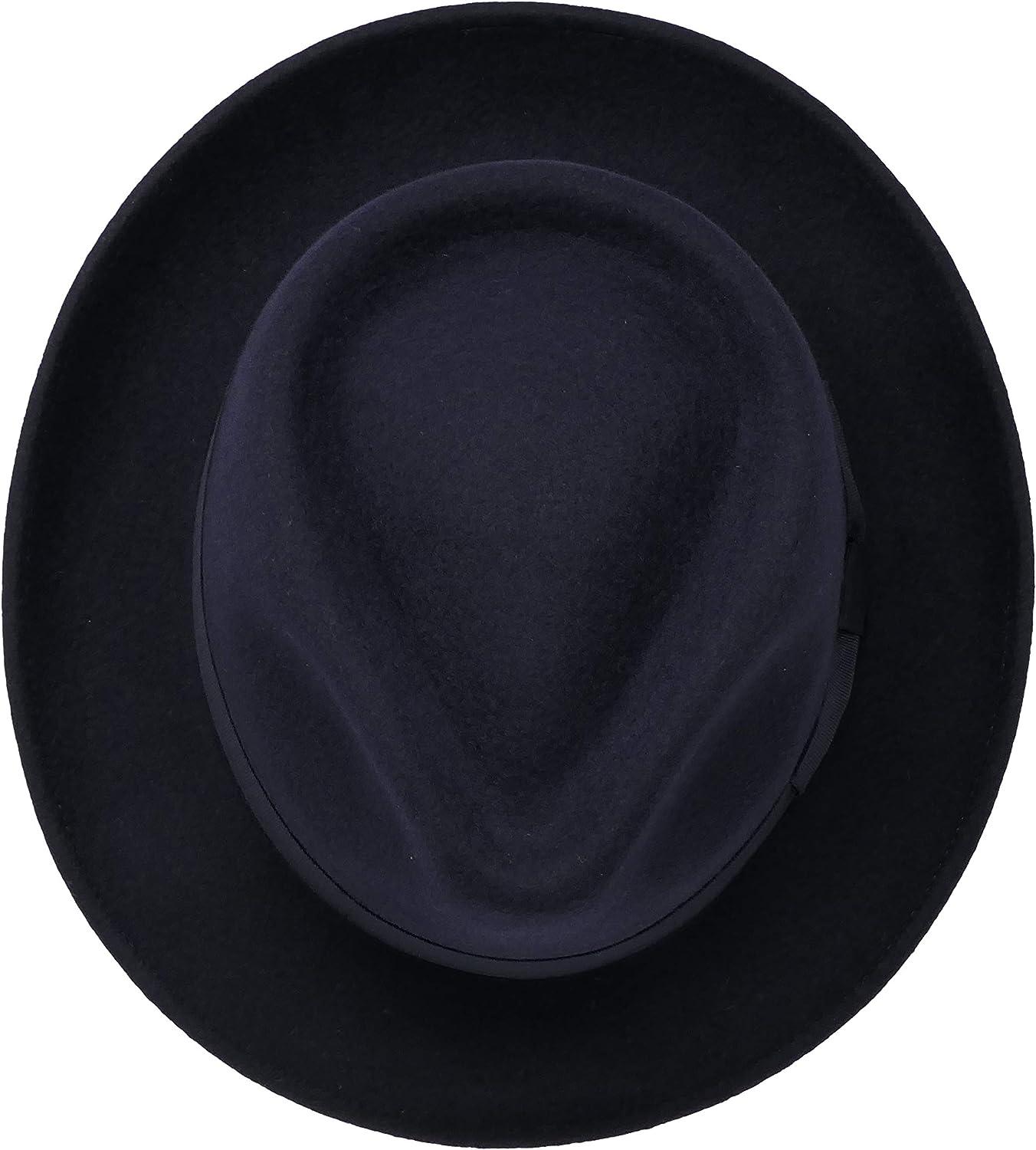 Premium Doyle Teardrop Fedora Hat 100% Wool Felt Crushable Water ...
