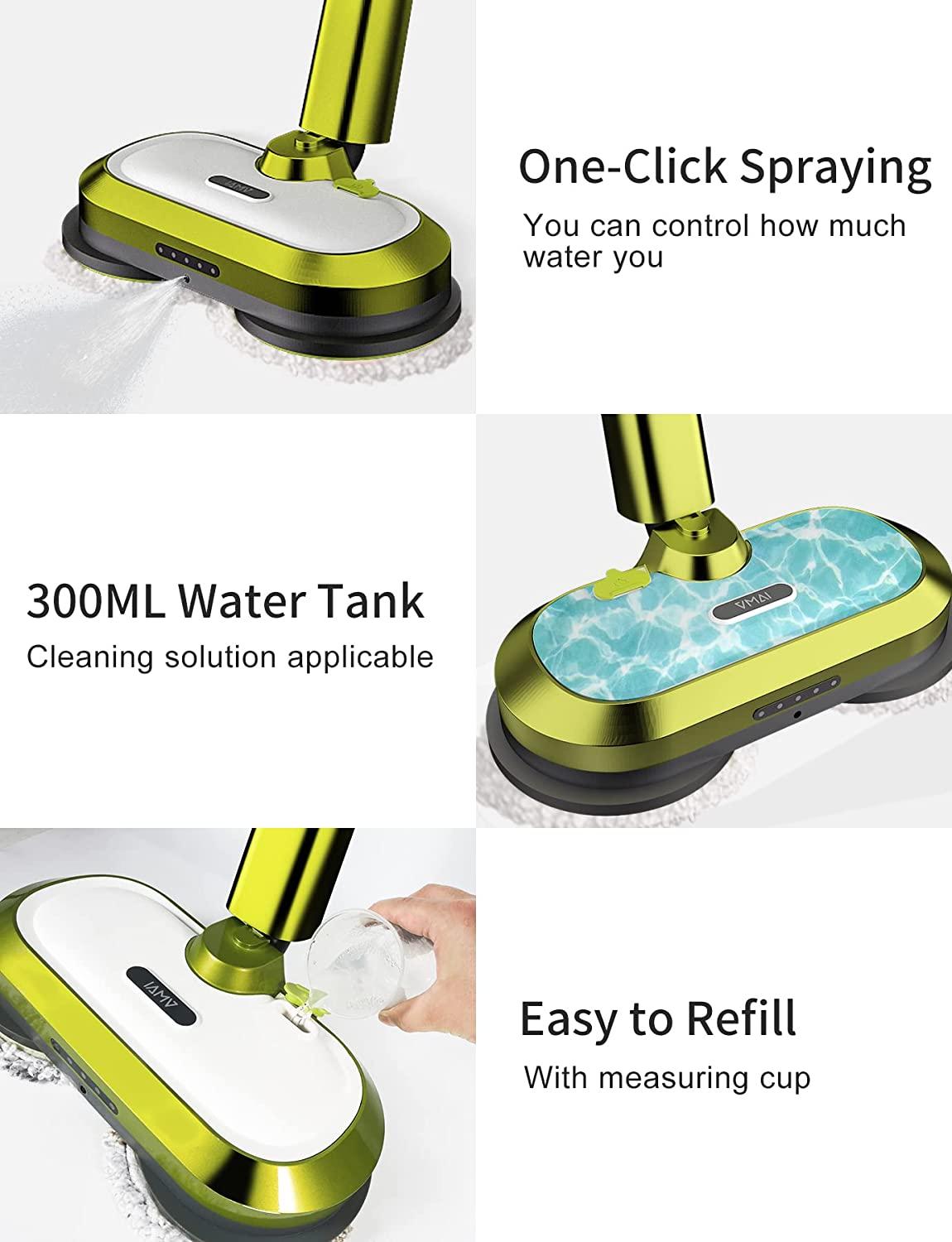 Cordless Electric Spin Mop with LED Headlight and Water Spray | Up to ...