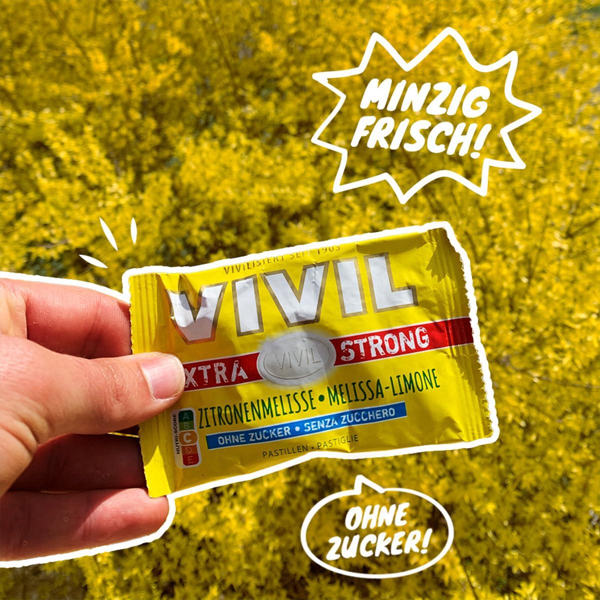 VIVIL Extra Strong Lemon Balm Pastilles - Sugar-Free & Vegan | 3-Way ...