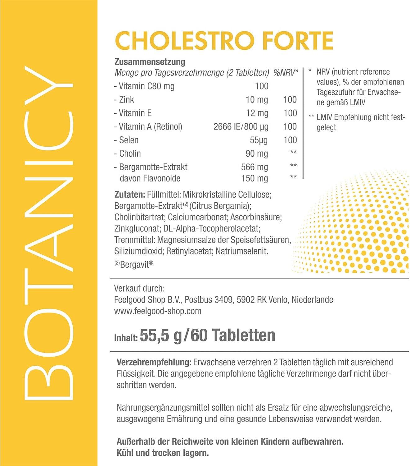 Botanicy Cholestro Forte with Bergavit - Natural Cholesterol Support ...